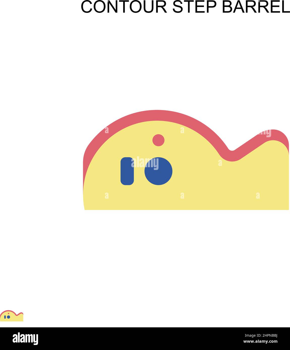 Contour step barrel Simple vector icon. Illustration symbol design ...