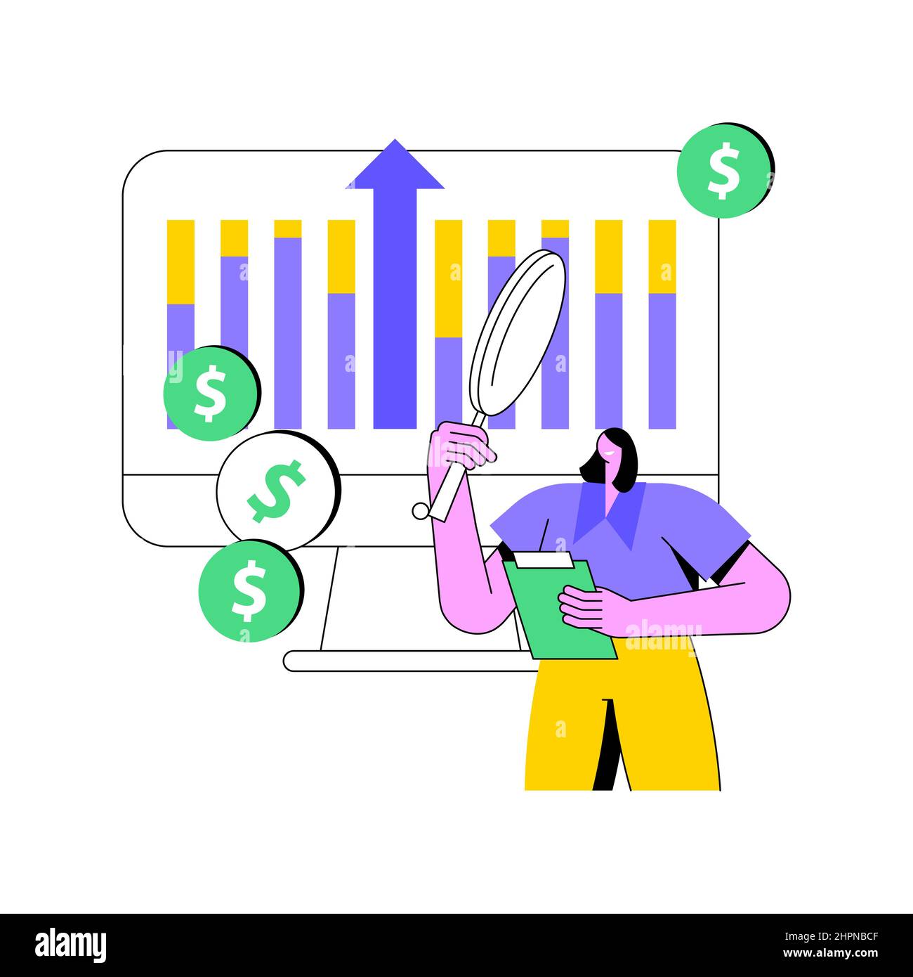 Financial management system abstract concept vector illustration ...