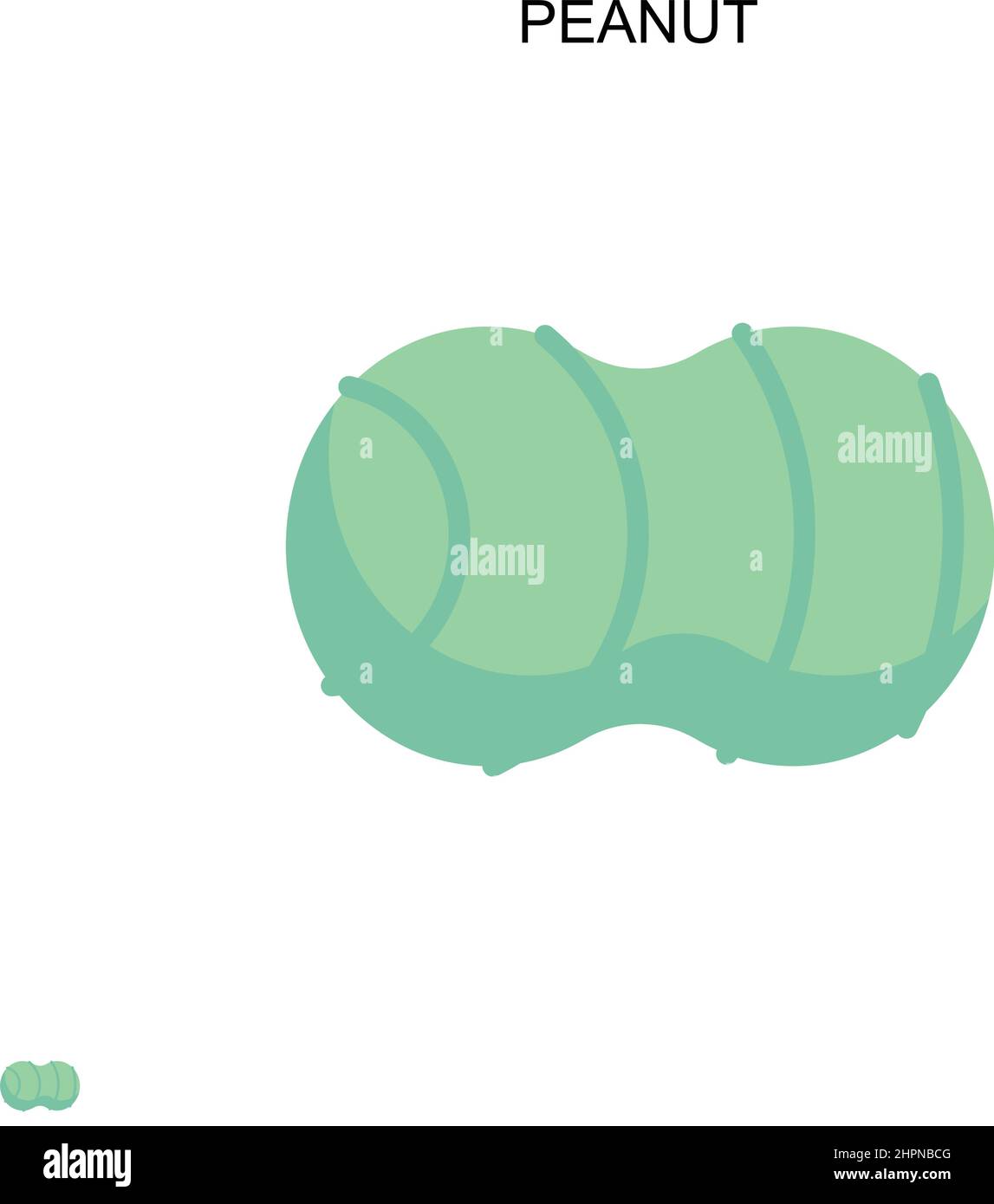 Peanut Simple vector icon. Illustration symbol design template for web ...