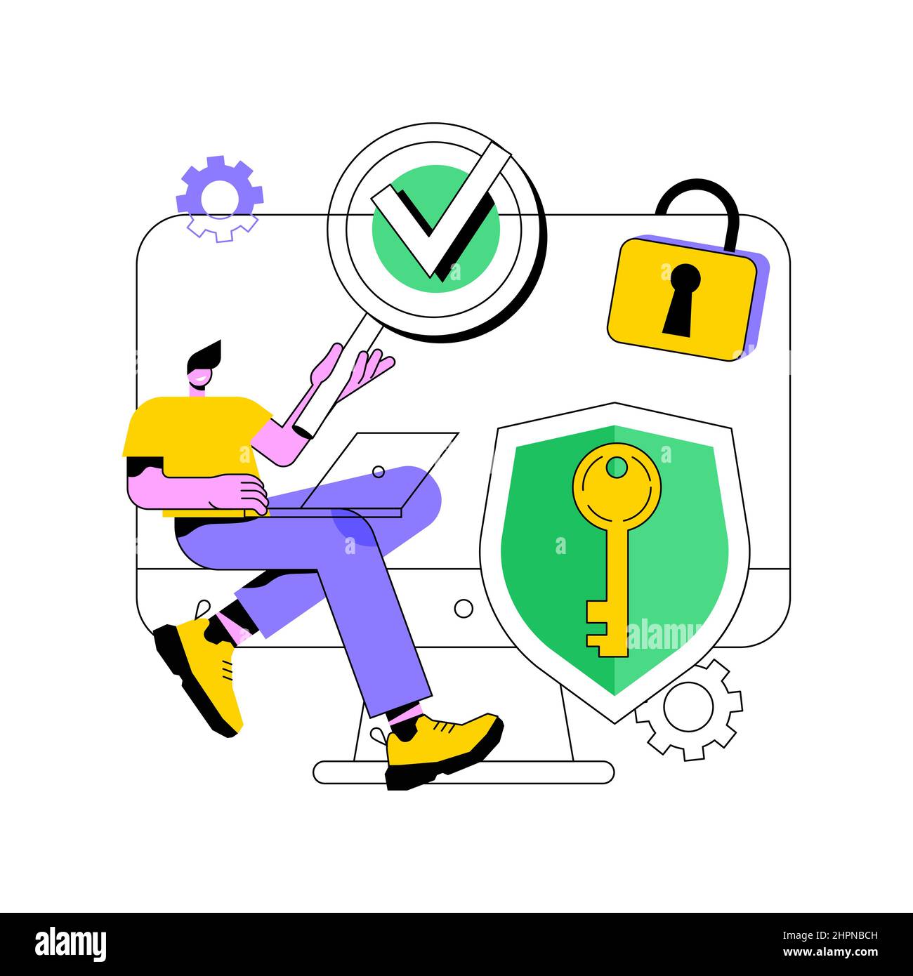 General data protection regulation abstract concept vector illustration ...