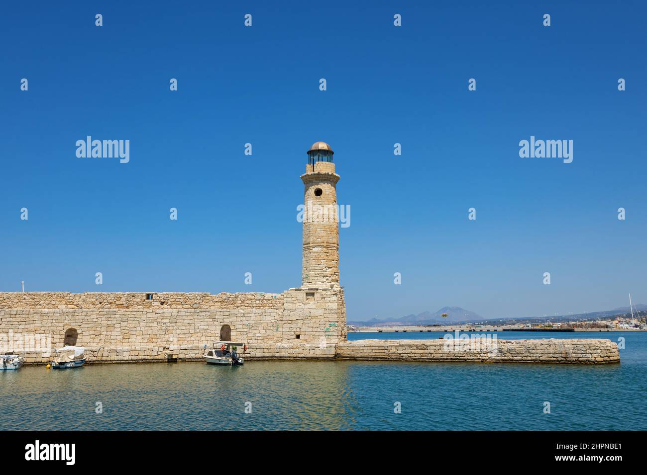 Lighthouse in Rethymno, Crete, Greece Stock Photo - Alamy