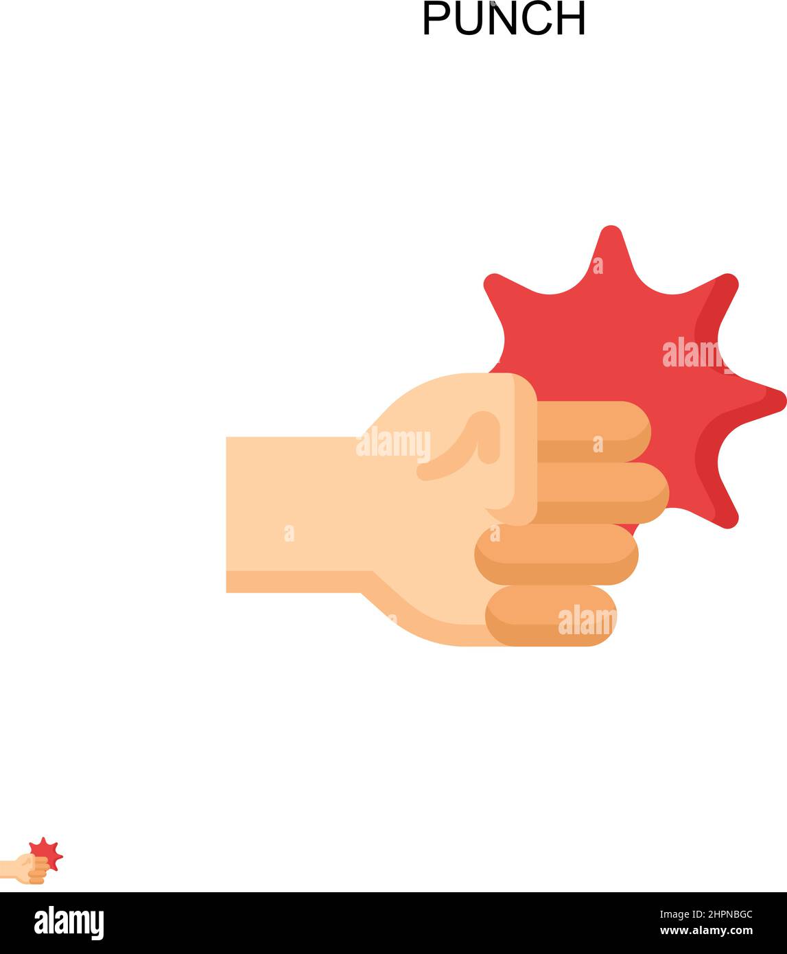 Punch Simple vector icon. Illustration symbol design template for web ...