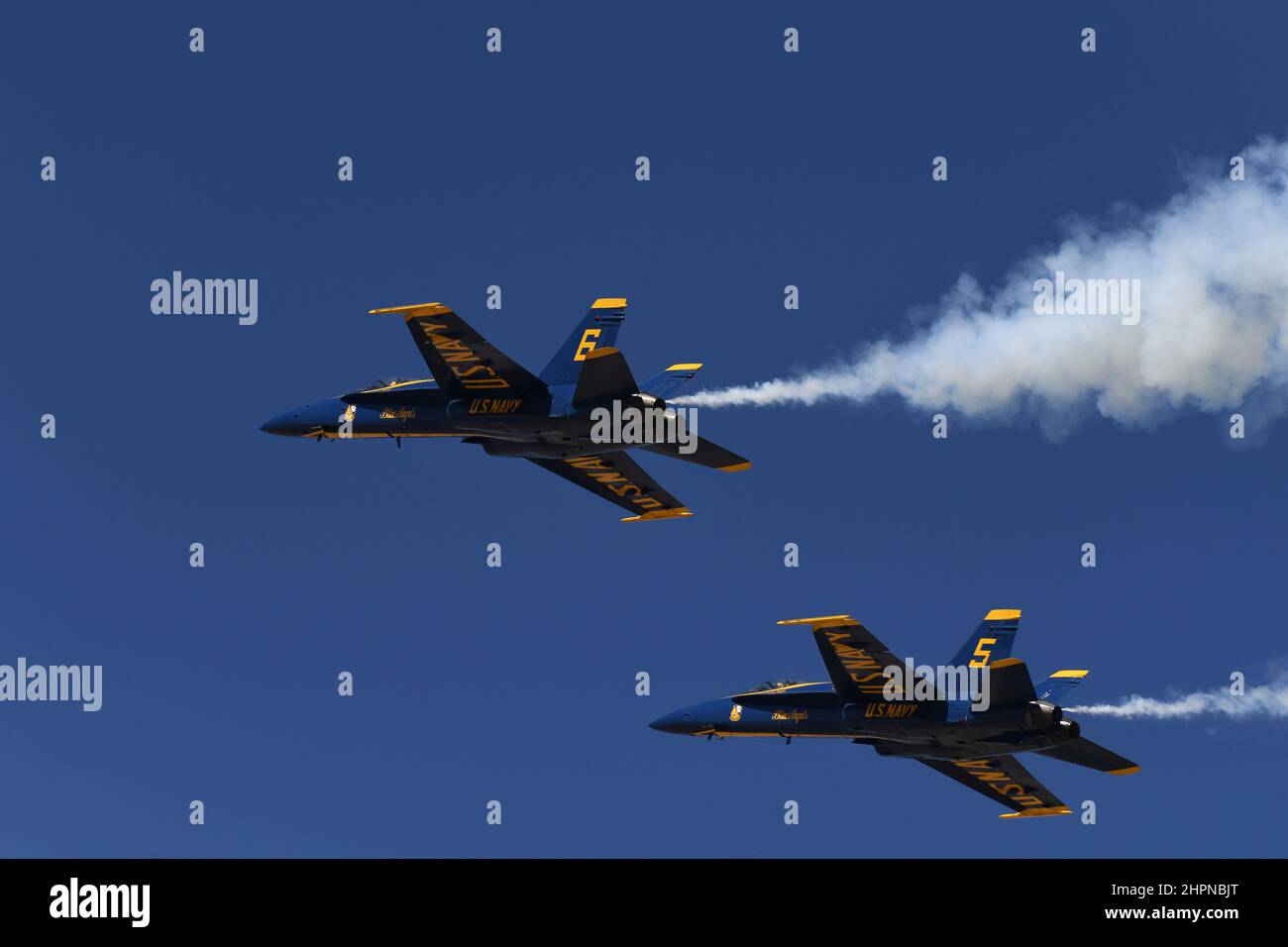 Blue angels smoke trails hi-res stock photography and images - Alamy