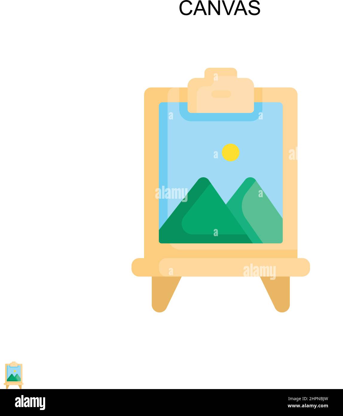 Canvas Simple vector icon. Illustration symbol design template for web mobile UI element Stock ...