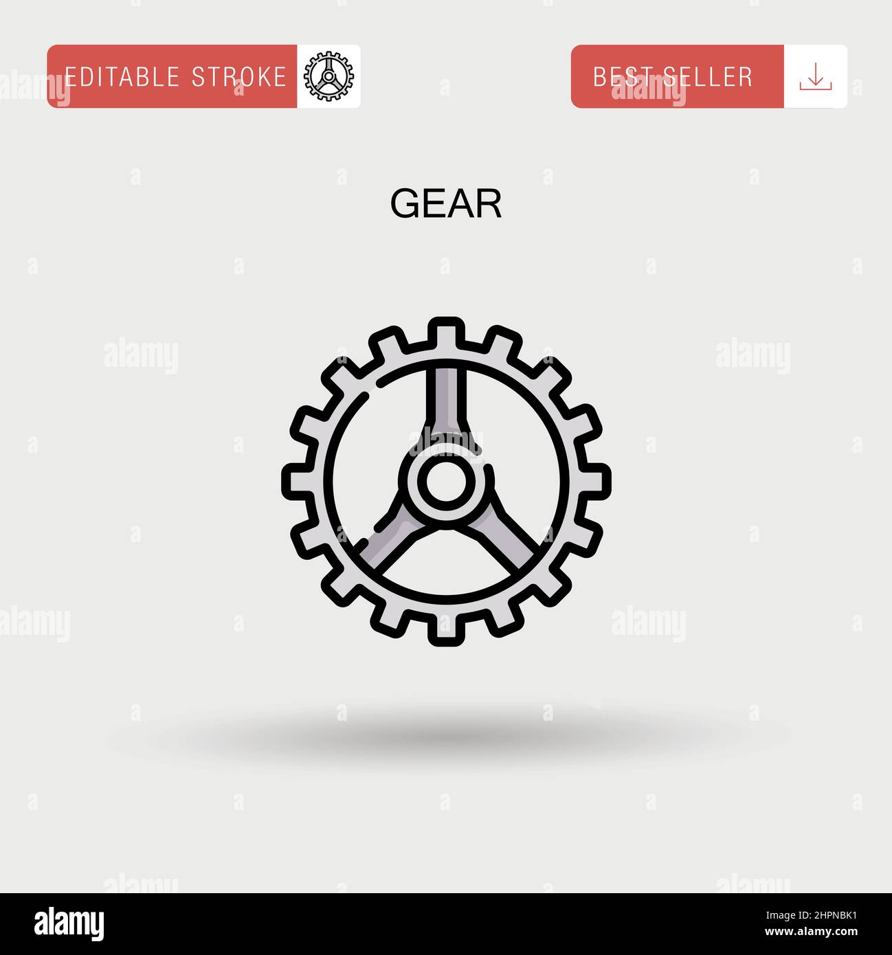 Gear Simple vector icon Stock Vector Image & Art - Alamy