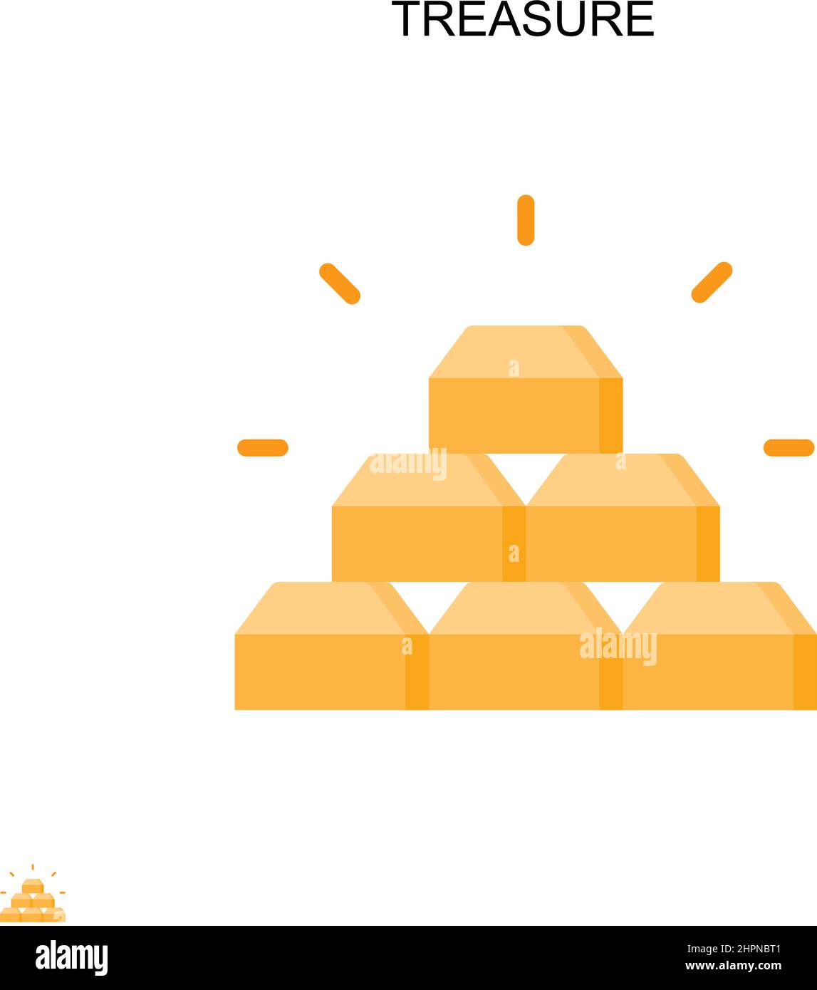 Treasure Simple vector icon. Illustration symbol design template for ...