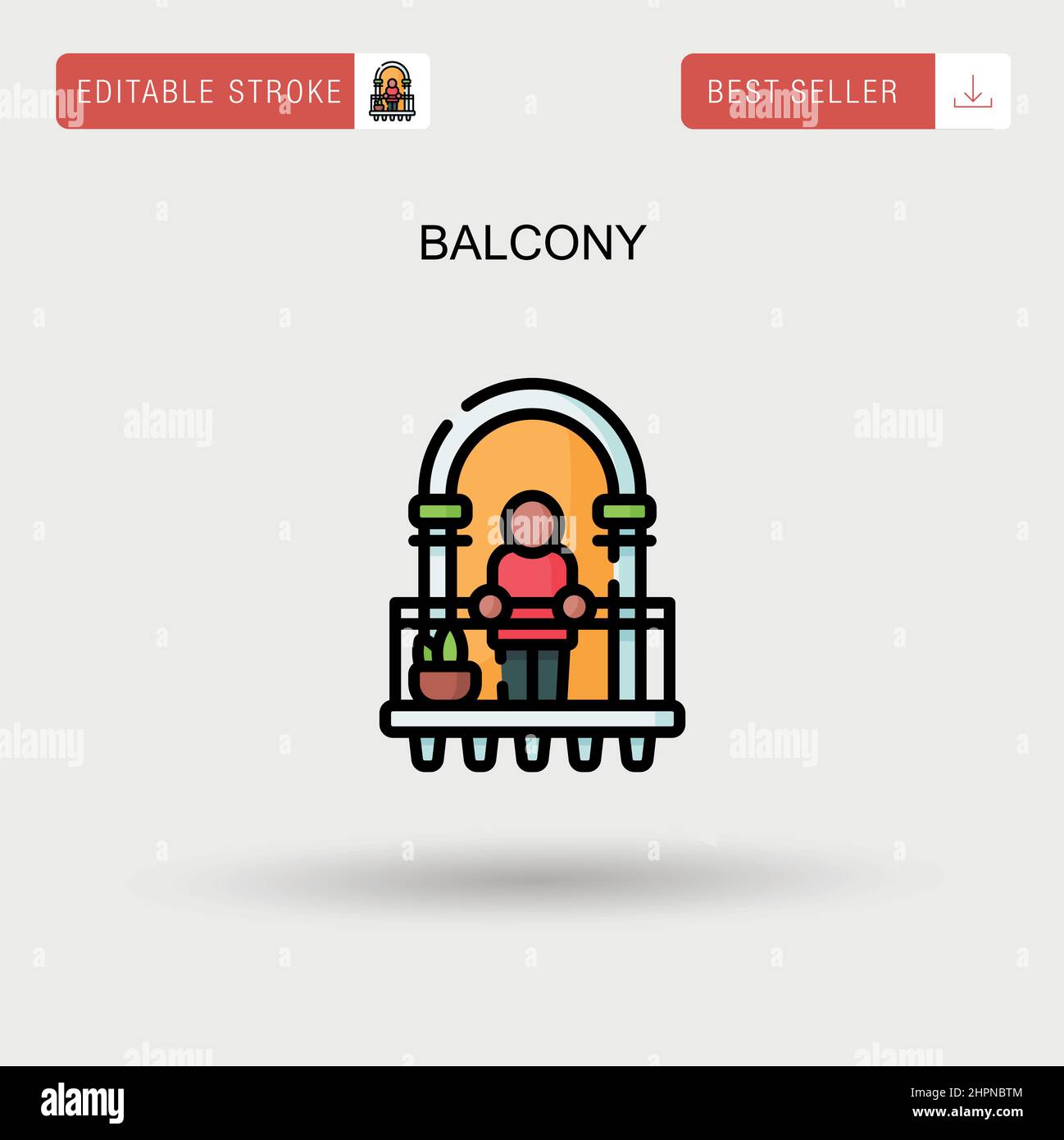 Balcony flower, spring Stock Vector Images - Alamy