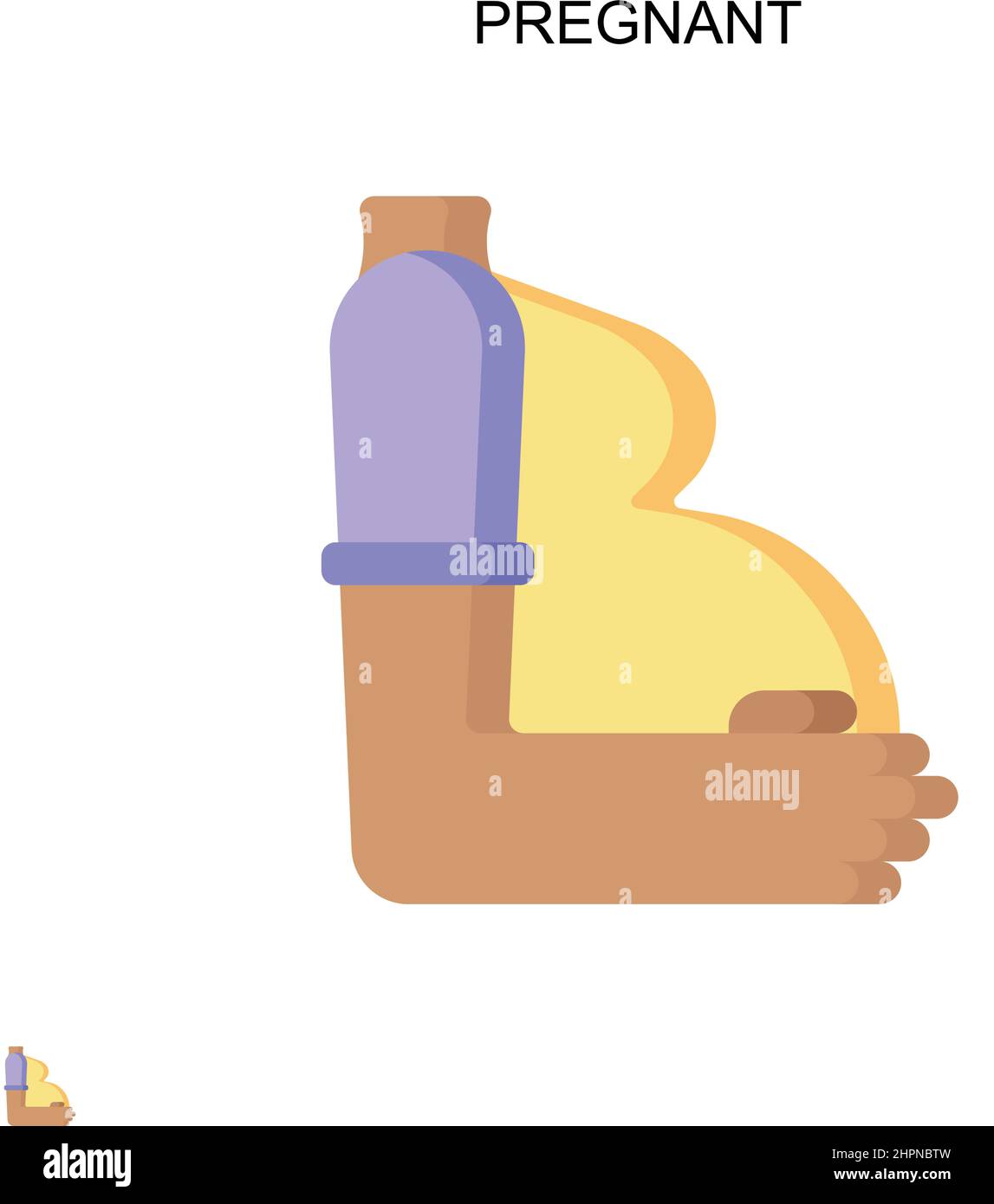 Pregnant Simple vector icon. Illustration symbol design template for ...