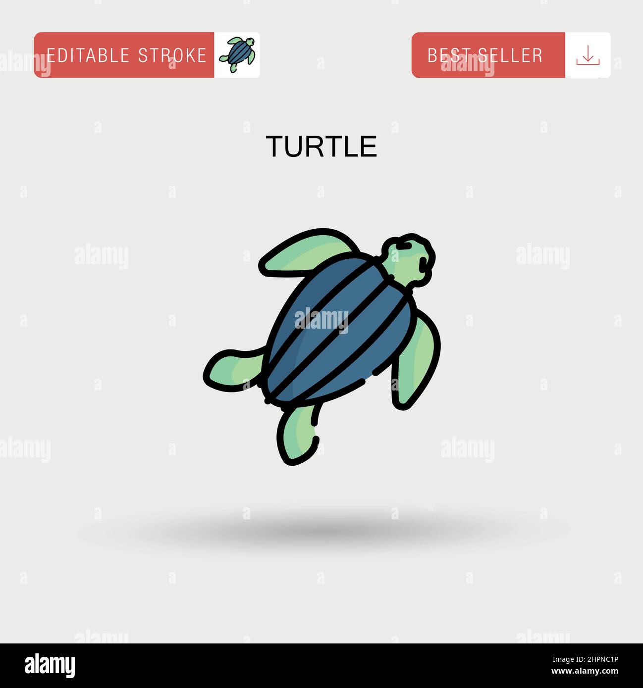 Turtle Simple vector icon Stock Vector Image & Art - Alamy