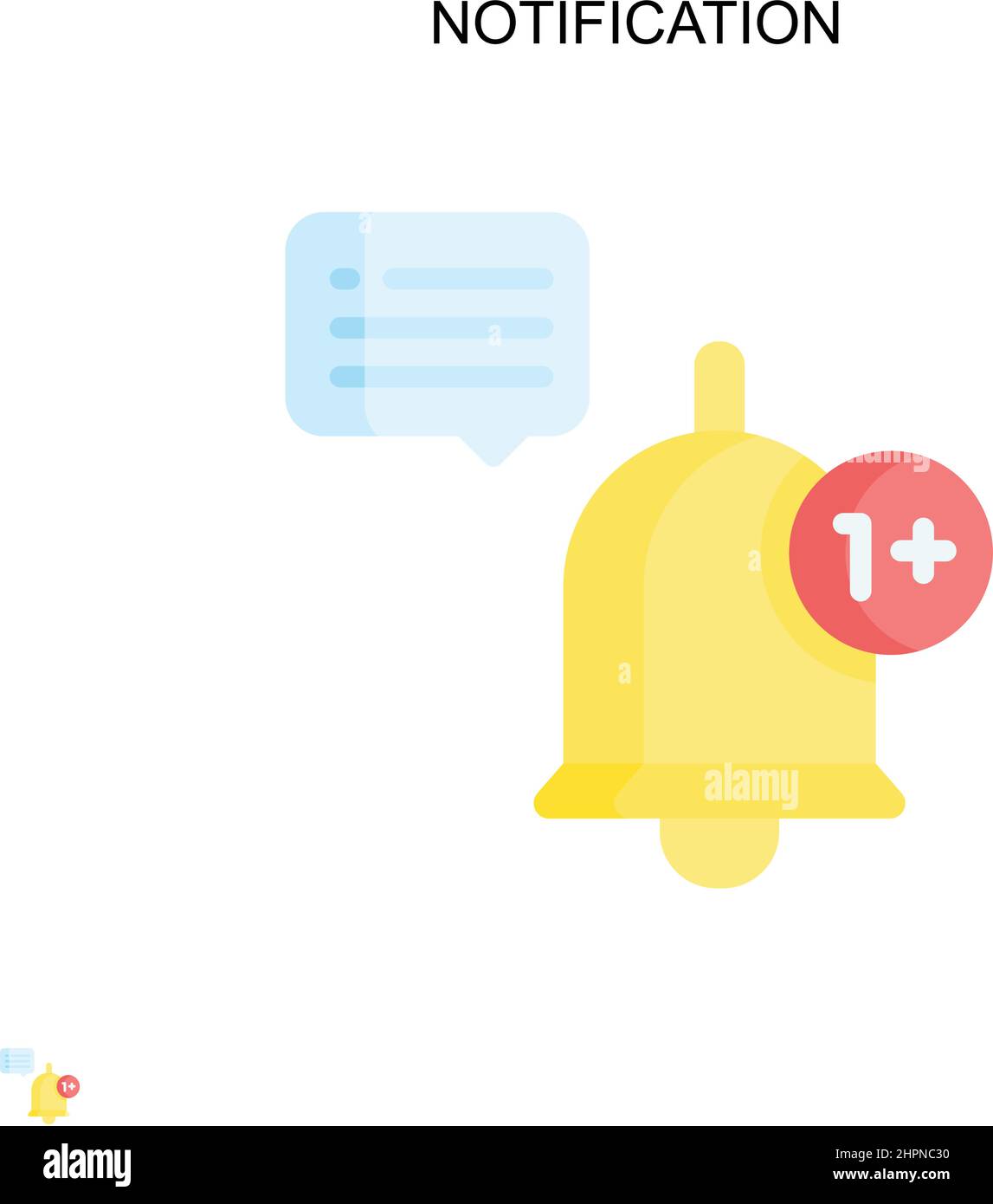 Notification Simple vector icon. Illustration symbol design template ...