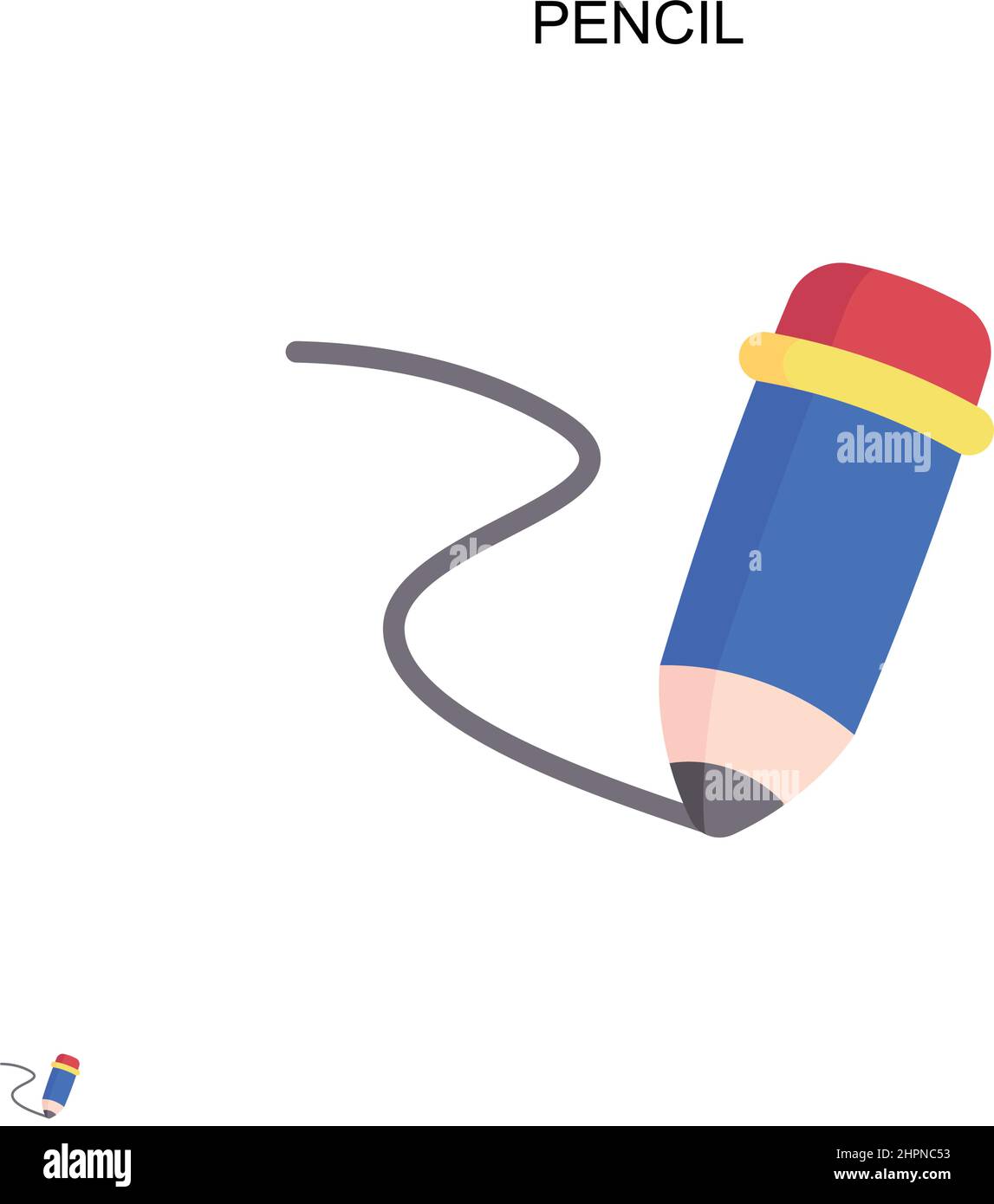 Pencil Simple vector icon. Illustration symbol design template for web ...