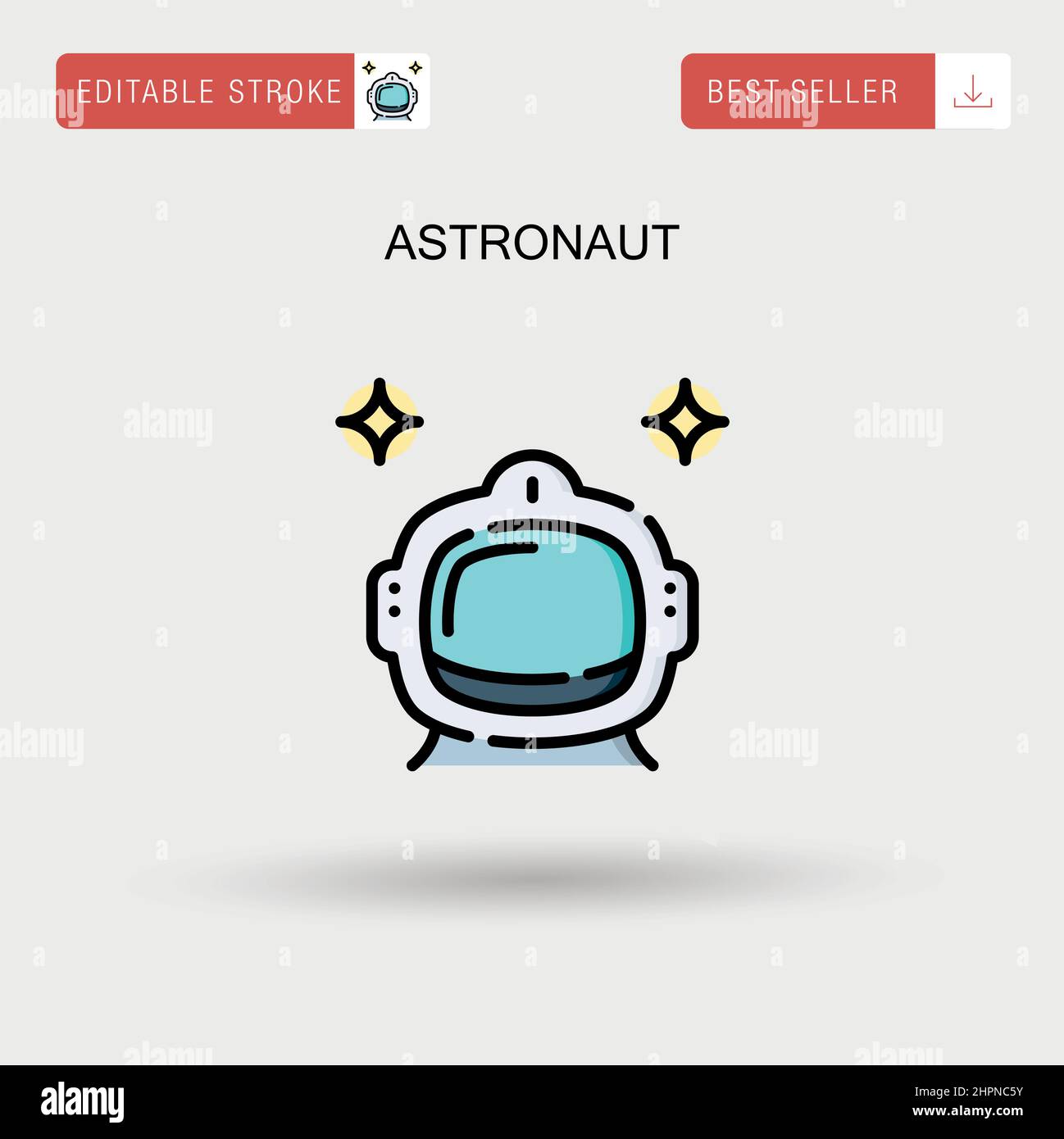 Astronaut Simple vector icon Stock Vector Image & Art - Alamy