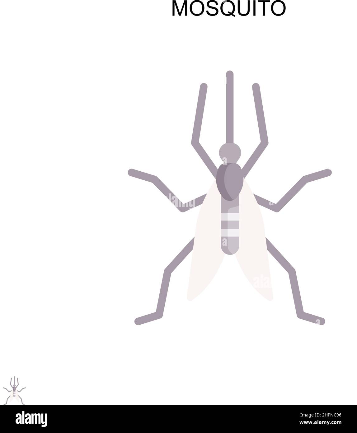 Mosquito Simple vector icon. Illustration symbol design template for ...