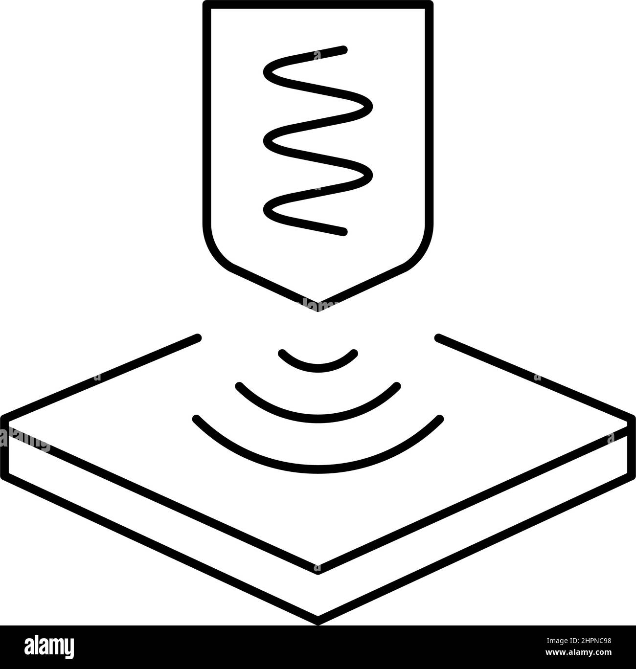 elastic fabrics properties line icon vector illustration Stock Vector ...