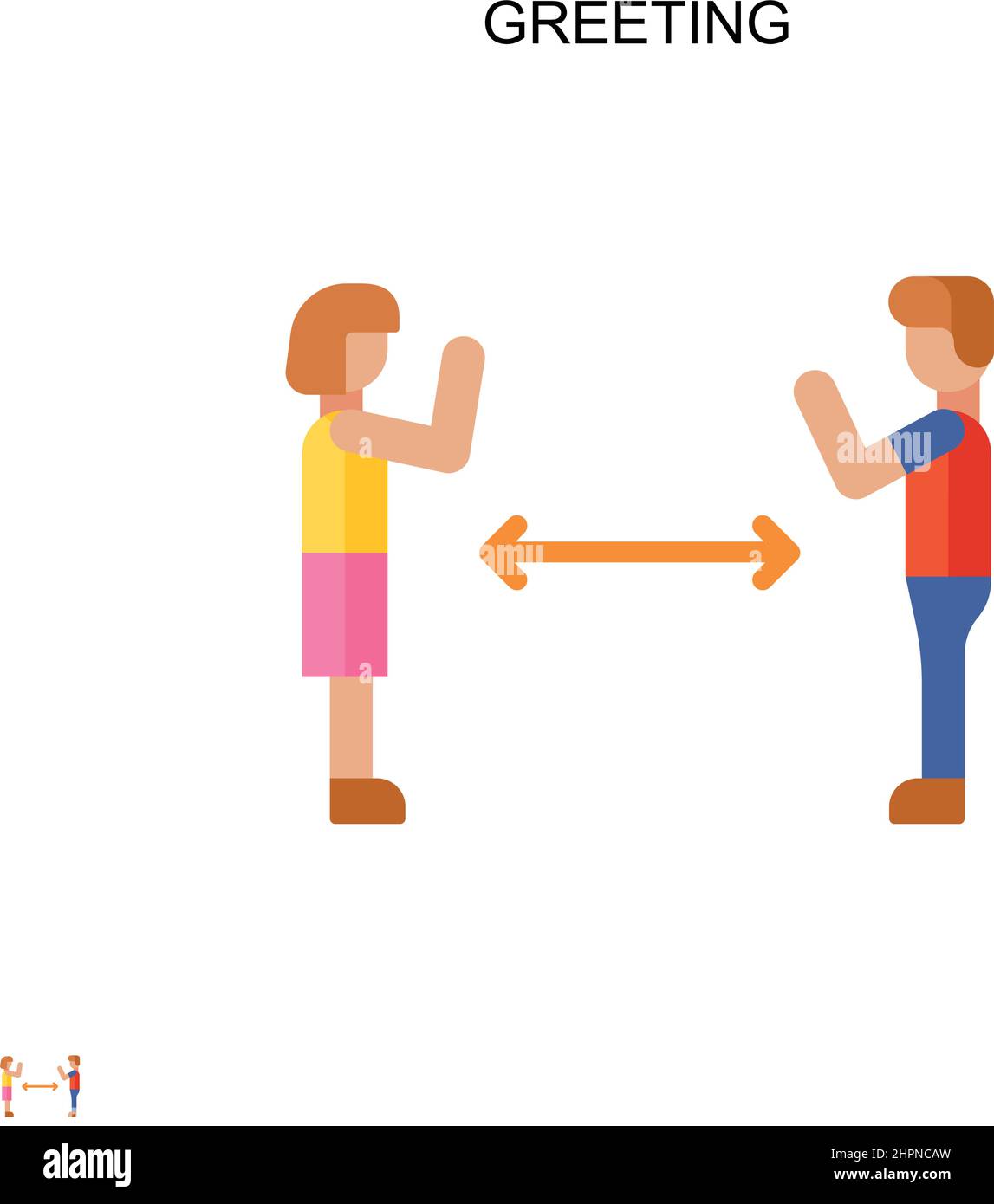 Greeting Simple vector icon. Illustration symbol design template for ...