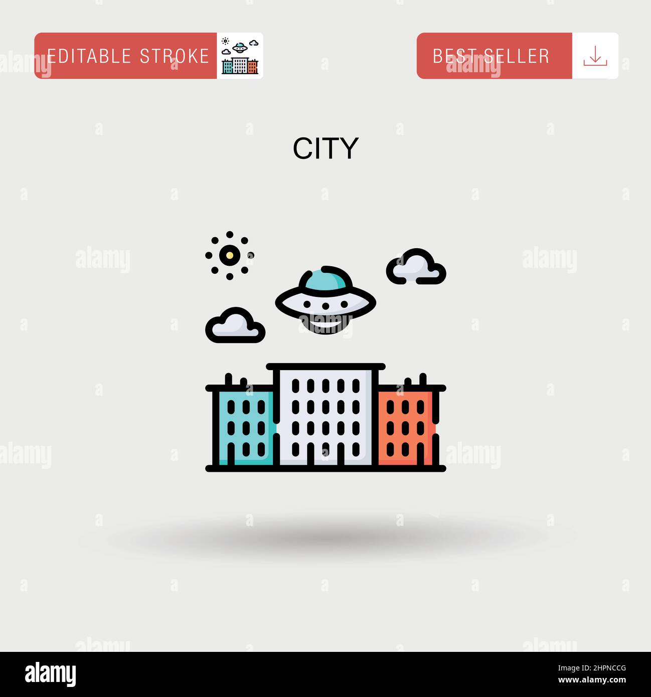 Beautiful cityscape modern buildings day Stock Vector Images - Alamy