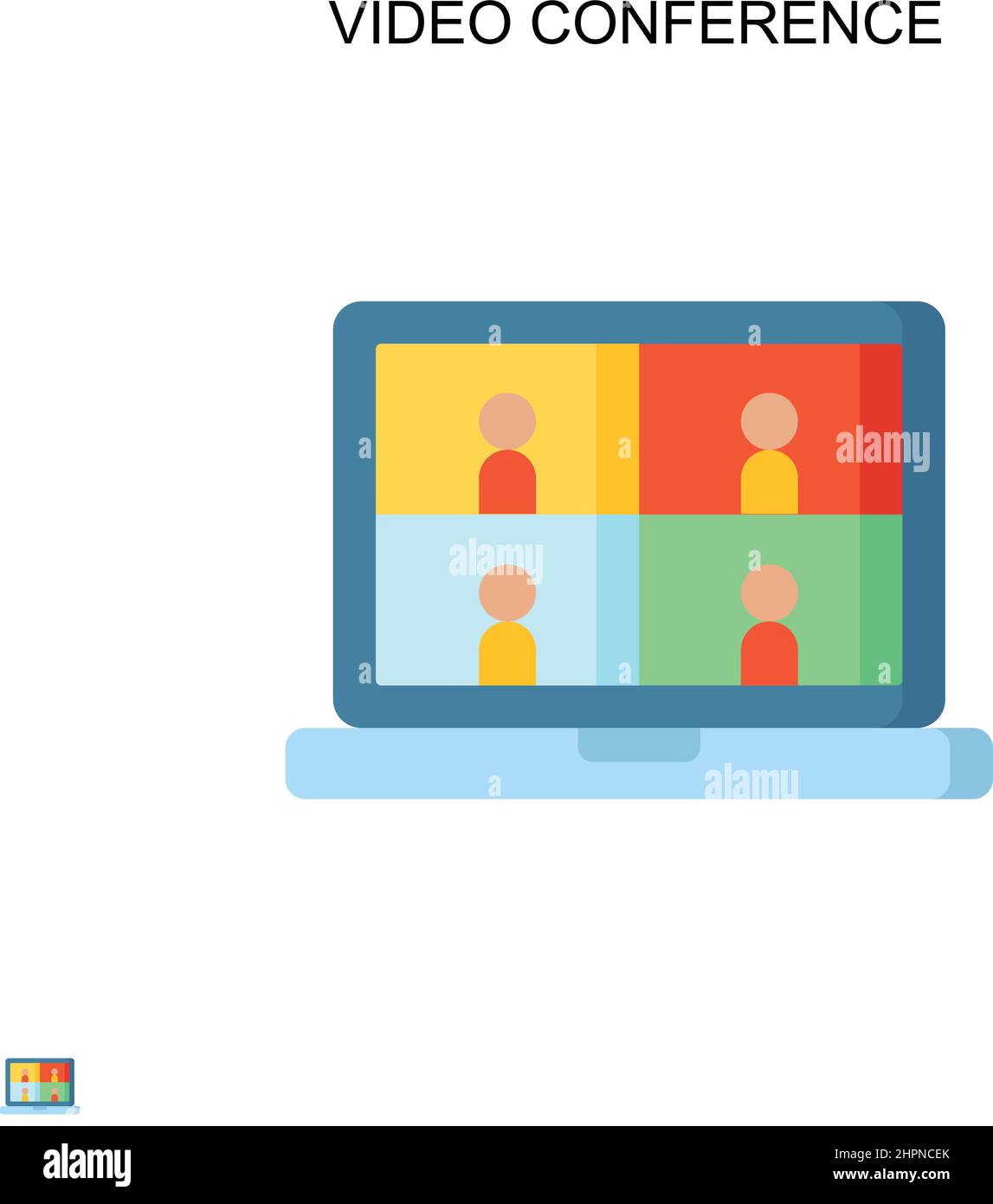 Video conference Simple vector icon. Illustration symbol design ...