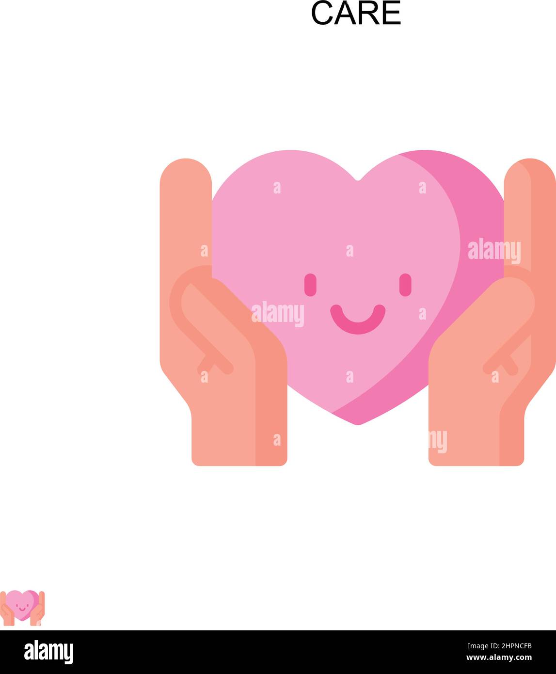 Care Simple vector icon. Illustration symbol design template for web ...