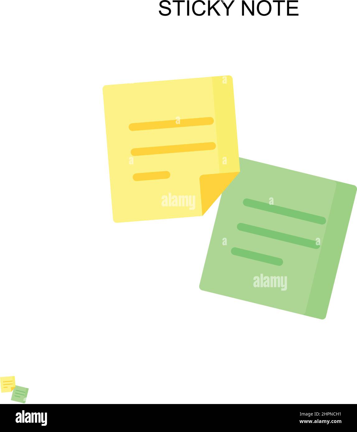 Sticky note Simple vector icon. Illustration symbol design template for ...