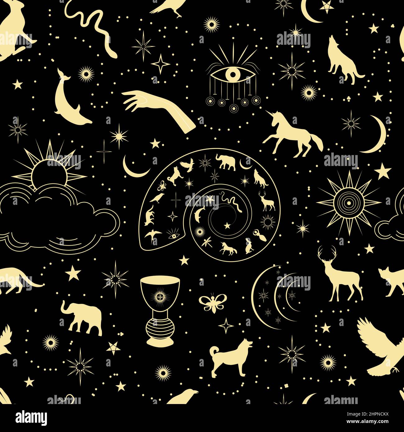 Astral symbols Stock Vector Images - Alamy