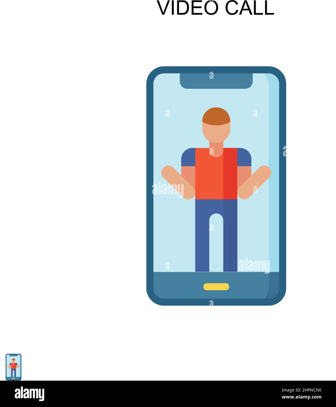 Video call Simple vector icon. Illustration symbol design template for ...