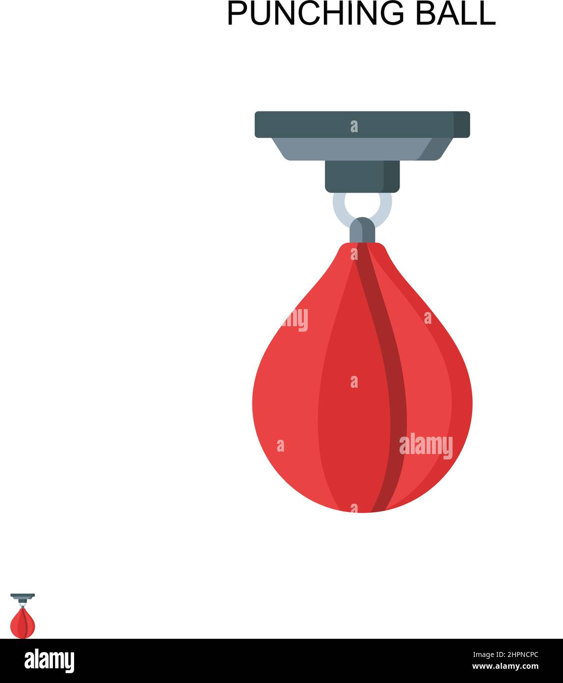 Punching ball Simple vector icon. Illustration symbol design template ...