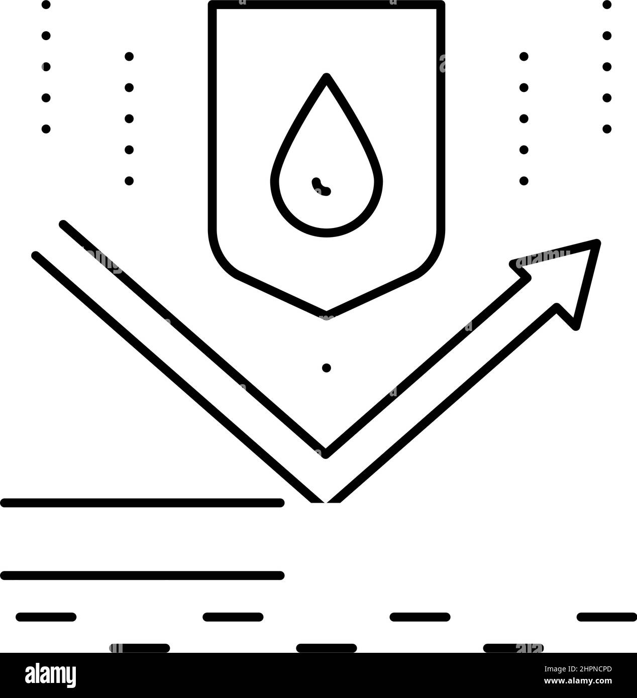 waterproof protect layer line icon vector illustration Stock Vector ...