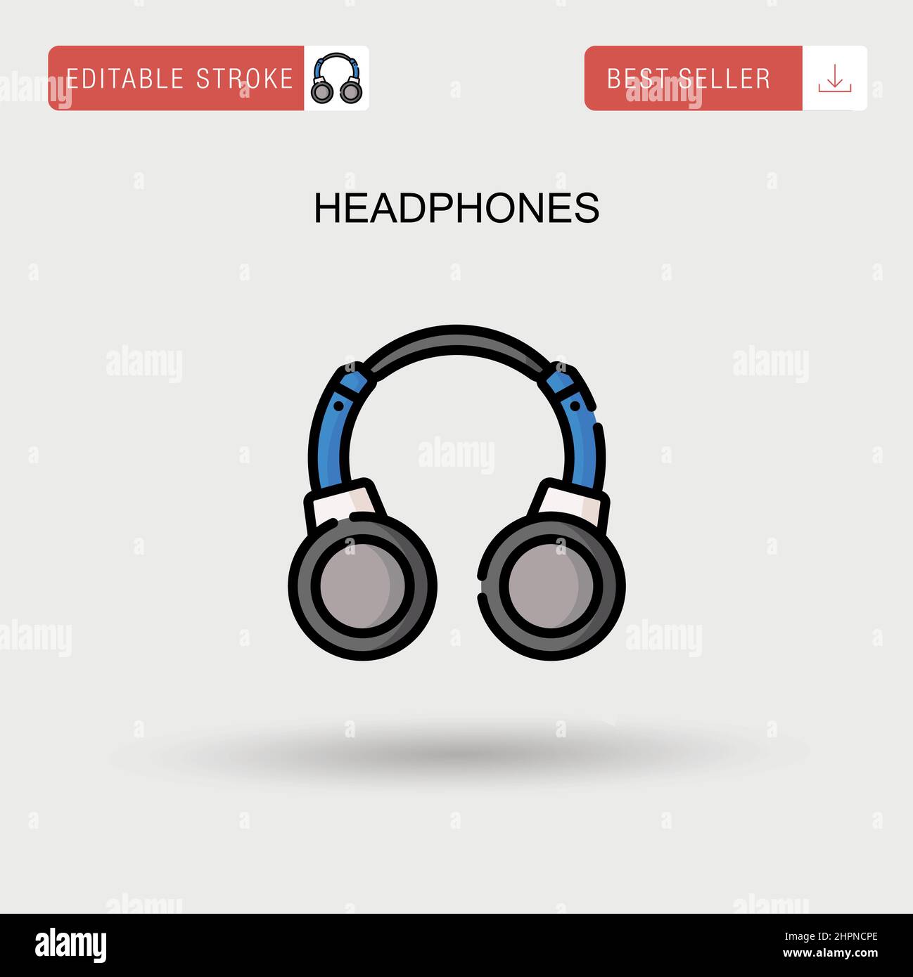 Headphones Simple vector icon Stock Vector Image & Art - Alamy