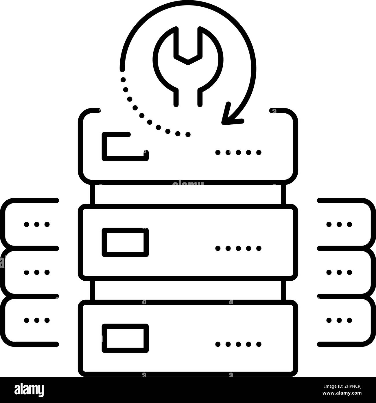 raid data recovery line icon vector illustration Stock Vector Image ...