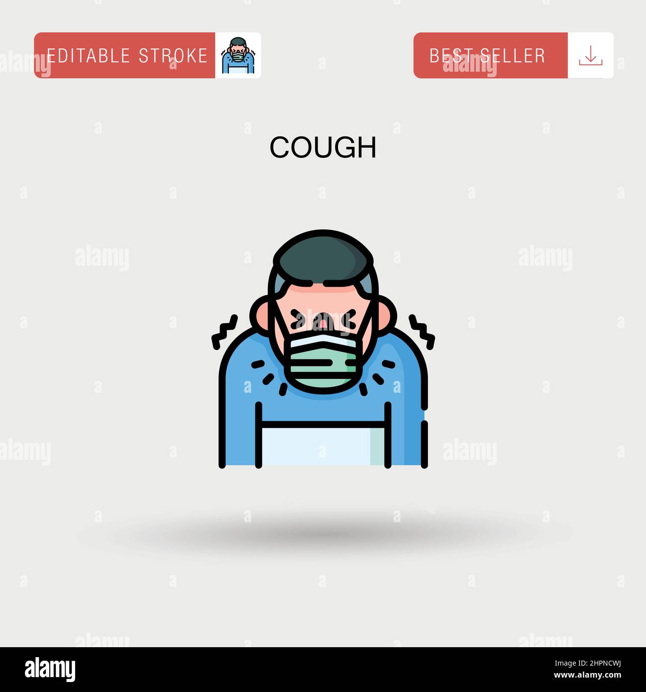 Cough Simple vector icon Stock Vector Image & Art - Alamy