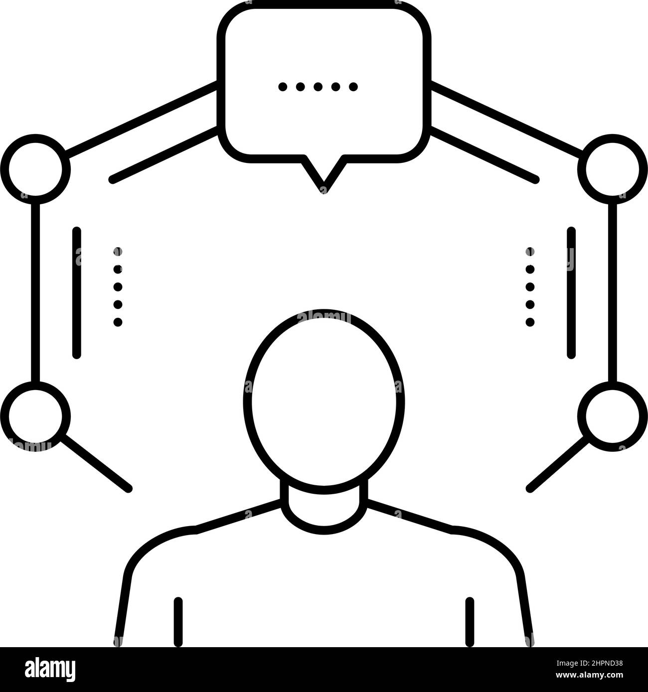 consulting expert line icon vector illustration Stock Vector Image ...