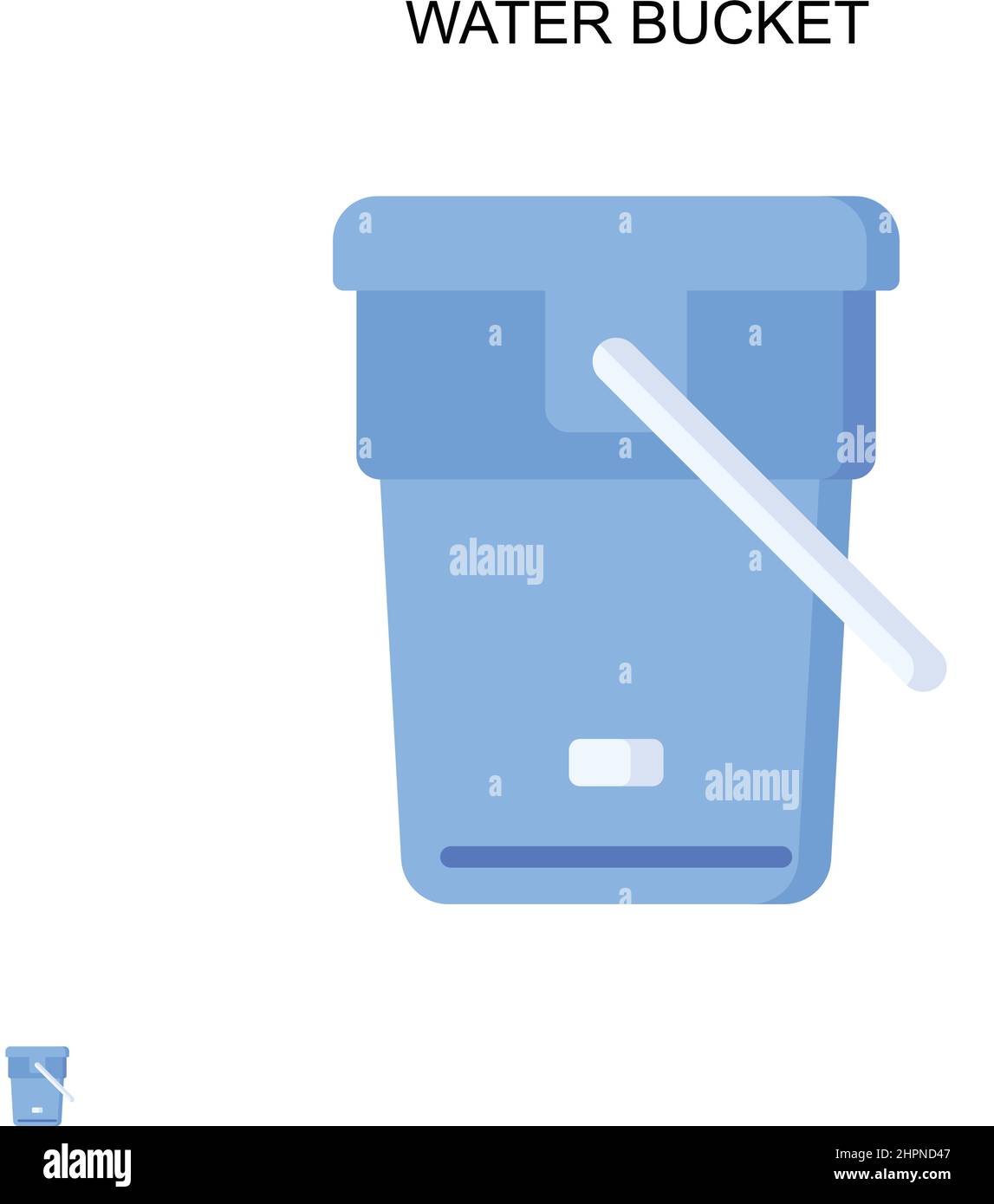 Water bucket Simple vector icon. Illustration symbol design template ...