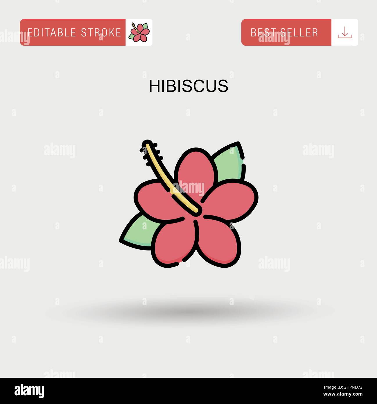 Hibiscus Simple vector icon Stock Vector Image & Art - Alamy