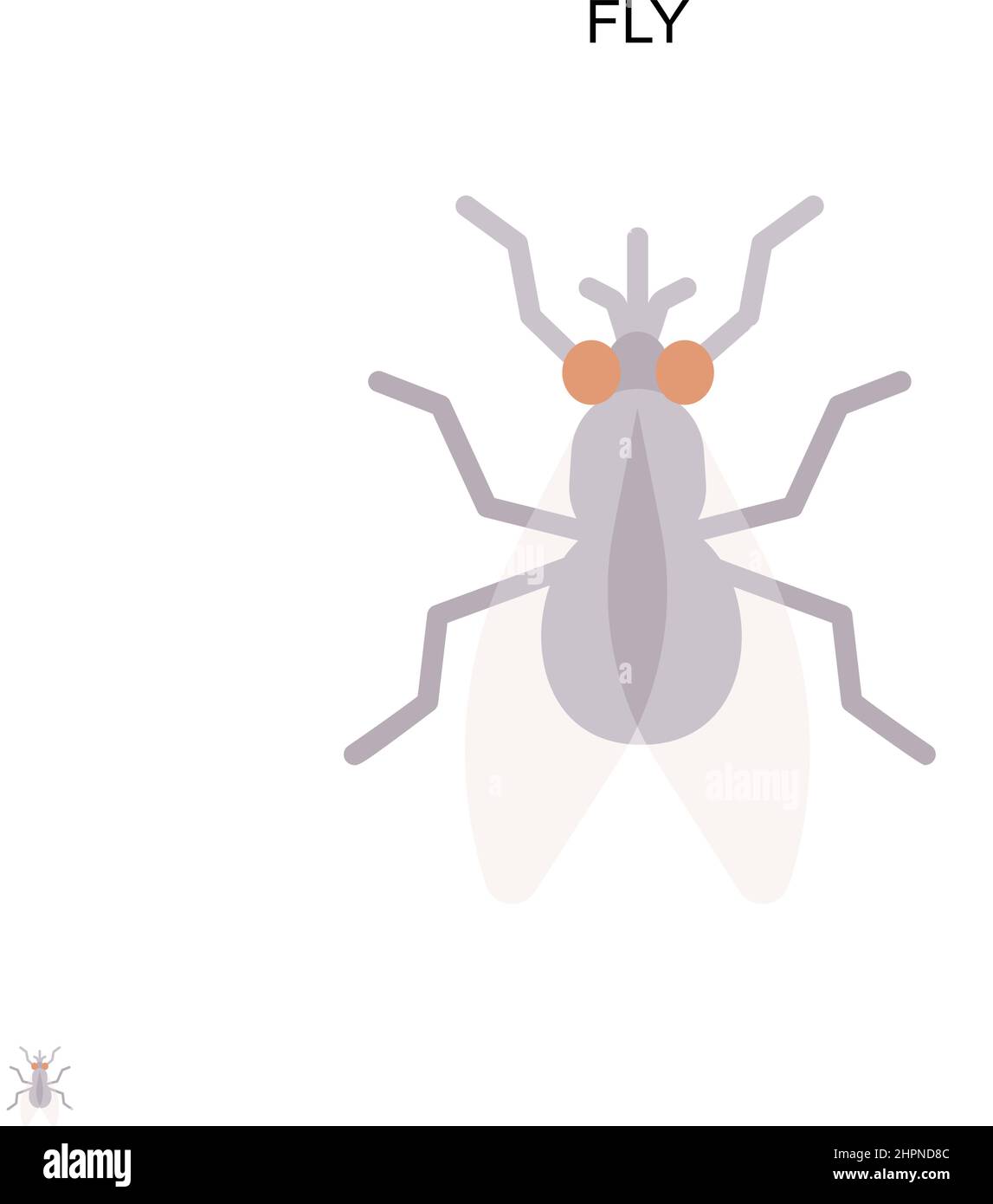 Fly Simple vector icon. Illustration symbol design template for web ...