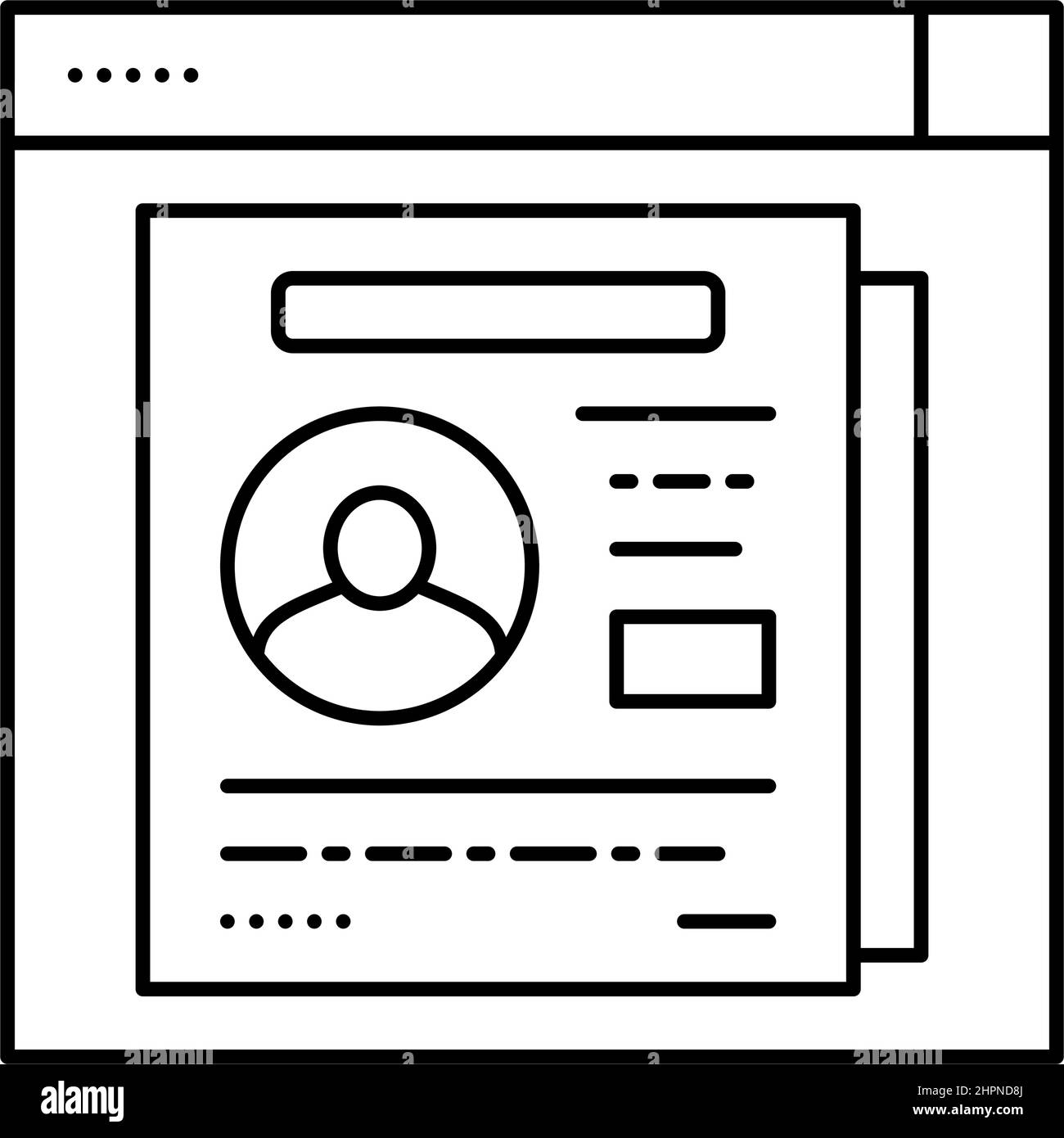 identity company employee line icon vector illustration Stock Vector ...