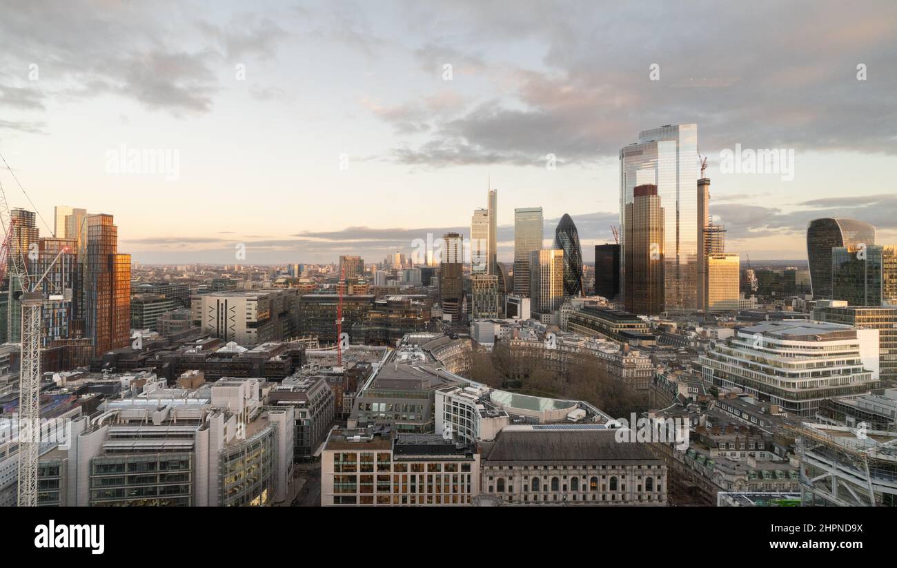 City of London views from Moorgate, London Stock Photo - Alamy