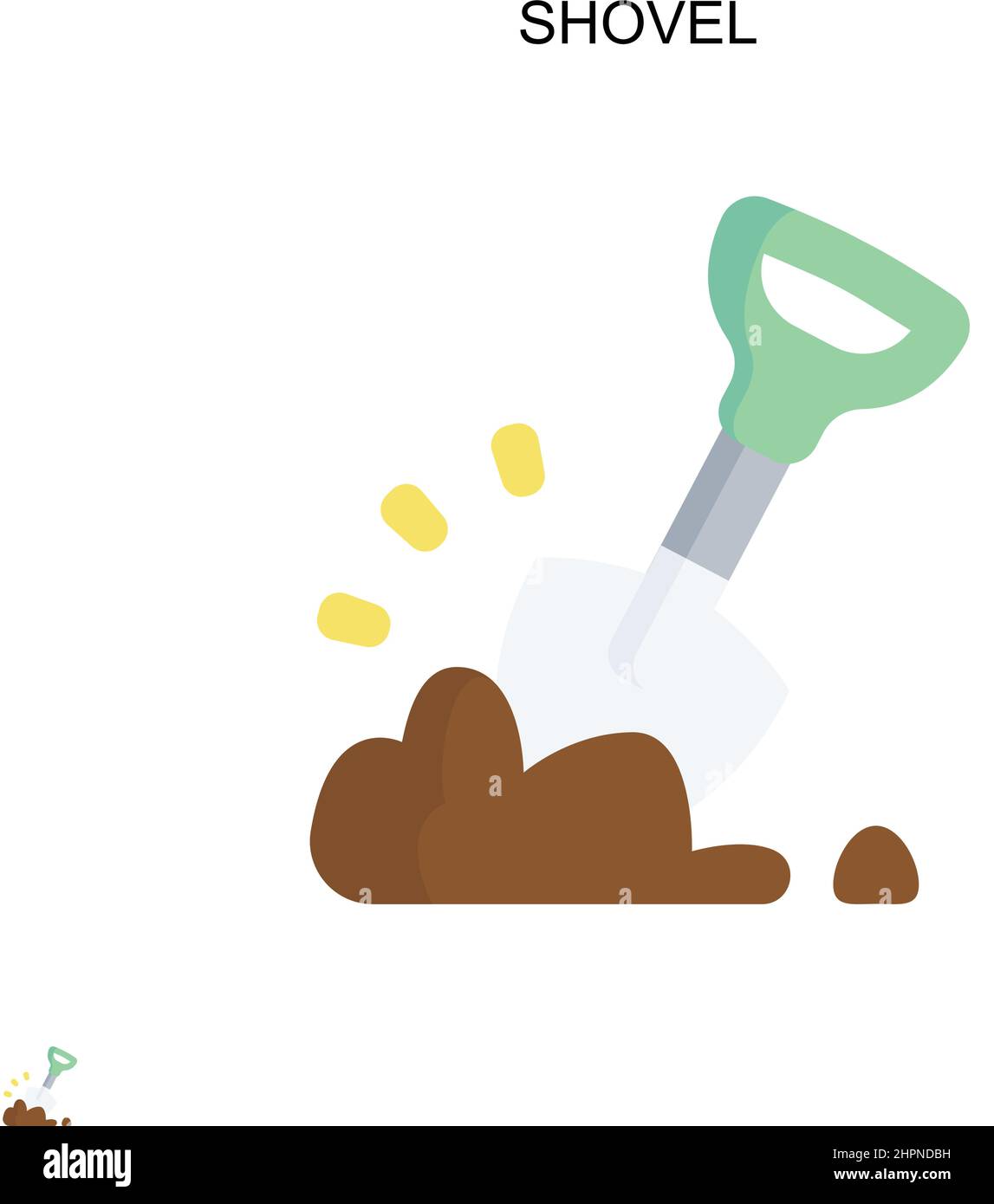 Shovel Simple vector icon. Illustration symbol design template for web ...