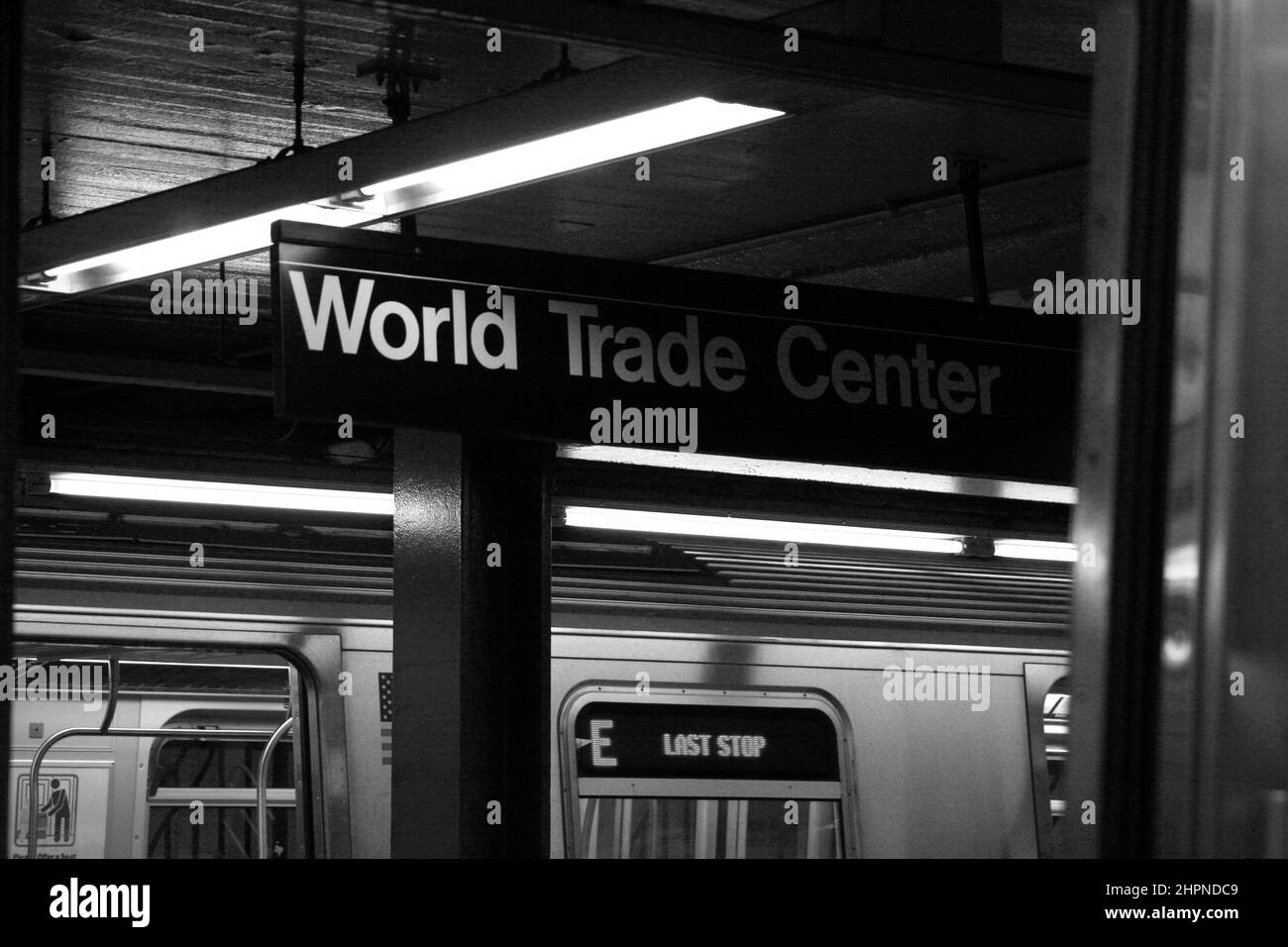 Subway stop sign Black and White Stock Photos & Images - Alamy