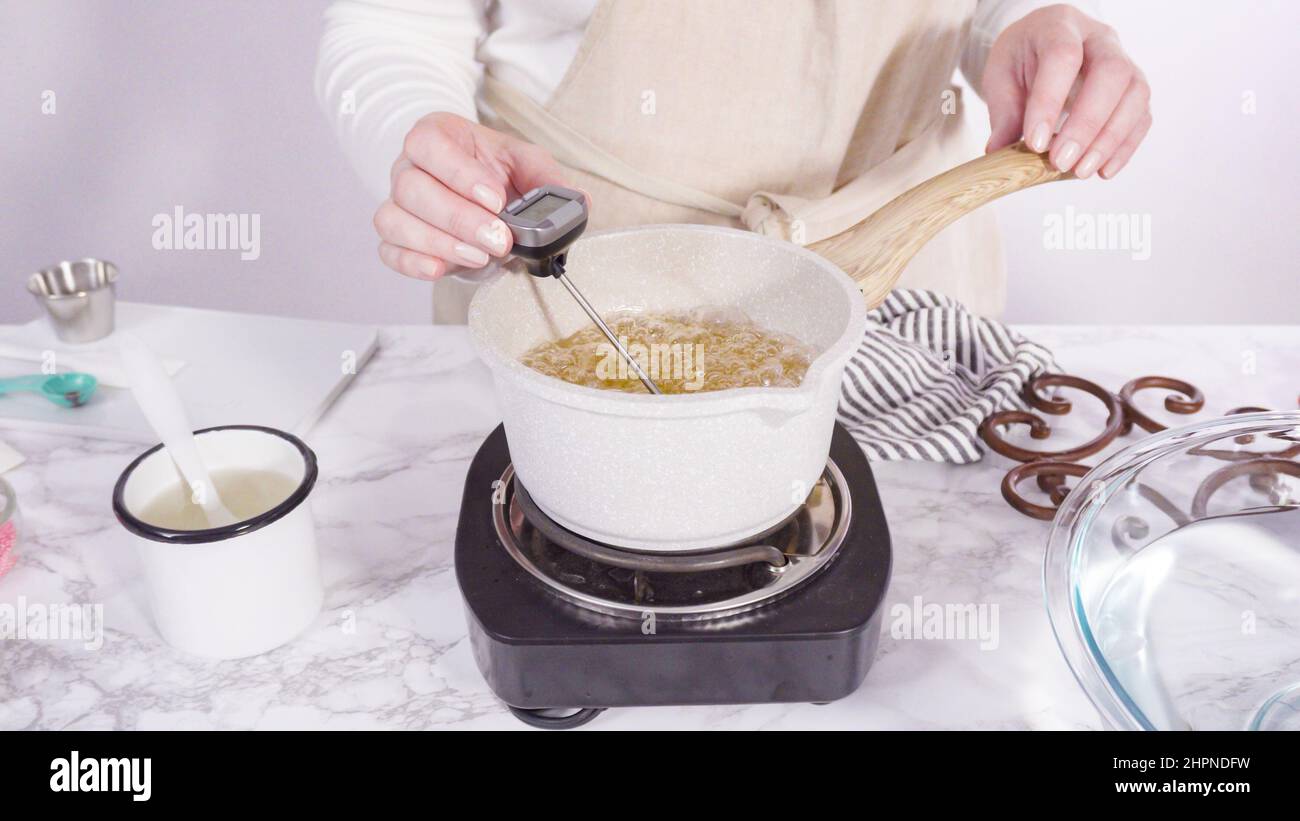 Step step caramelizing sugar in hi-res stock photography and images - Alamy