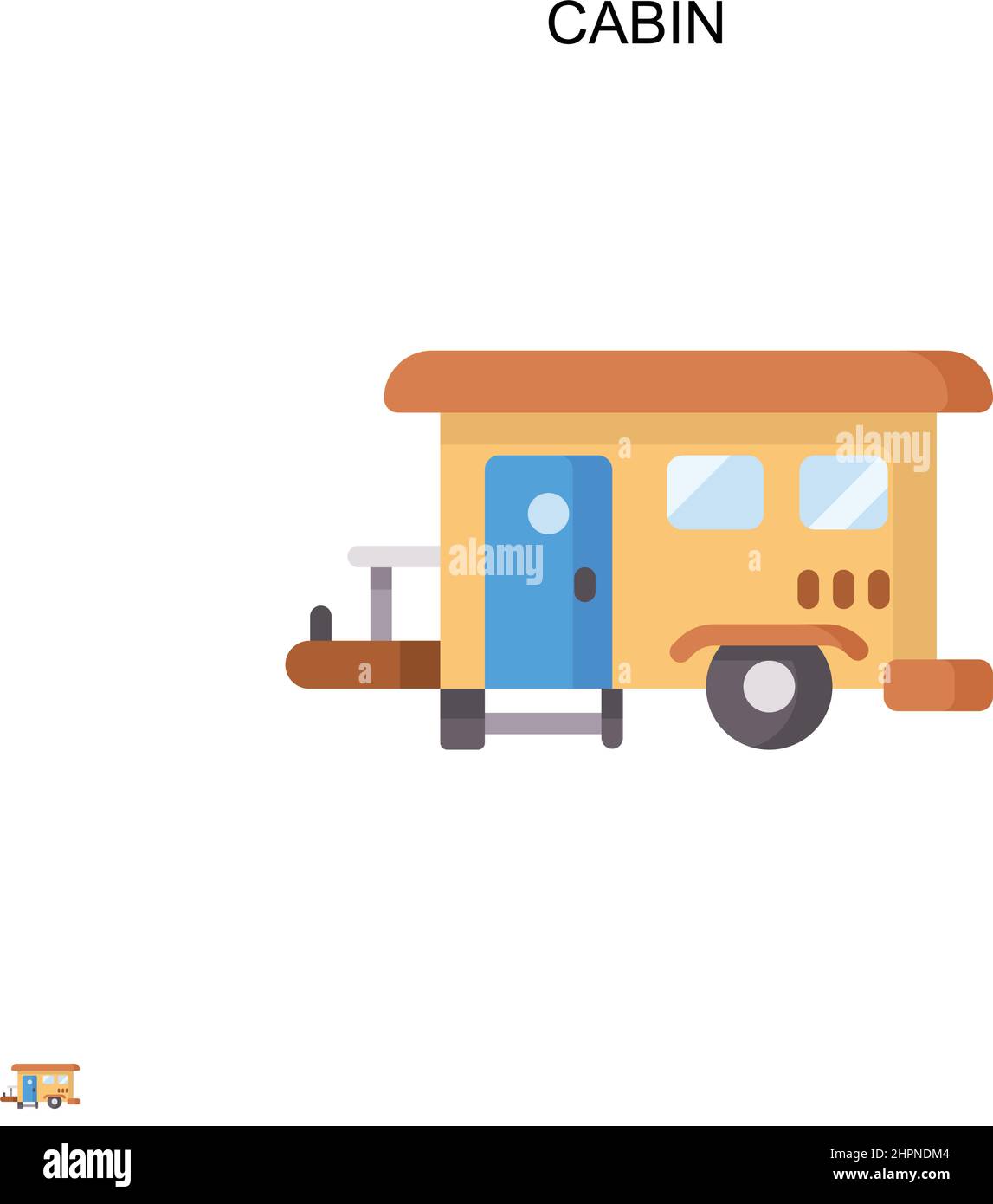 Cabin Simple vector icon. Illustration symbol design template for web ...