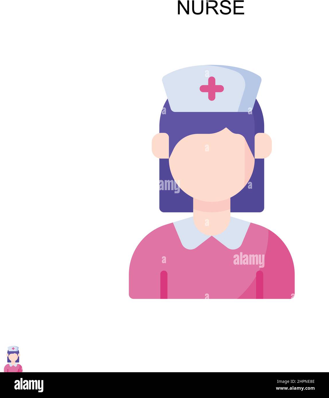Nurse Simple vector icon. Illustration symbol design template for web ...