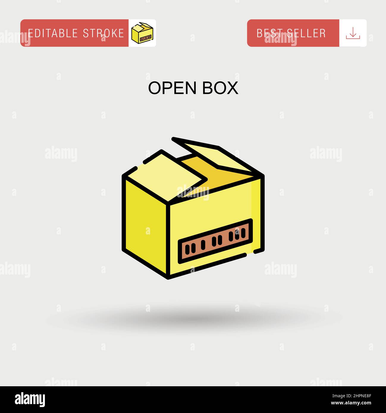 Gift box open top view Stock Vector Images - Alamy