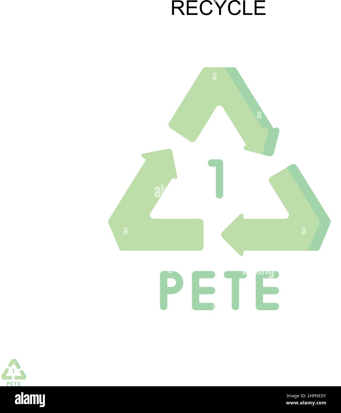 Recycle Simple vector icon. Illustration symbol design template for web ...