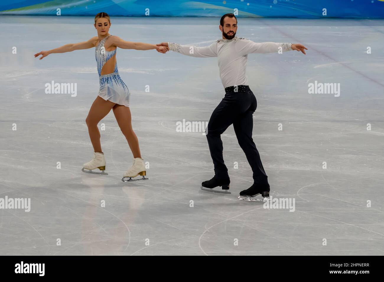 Beijing, Hebei, China. 18th Feb, 2022. Timothy LEDUC and Ashley CAIN ...