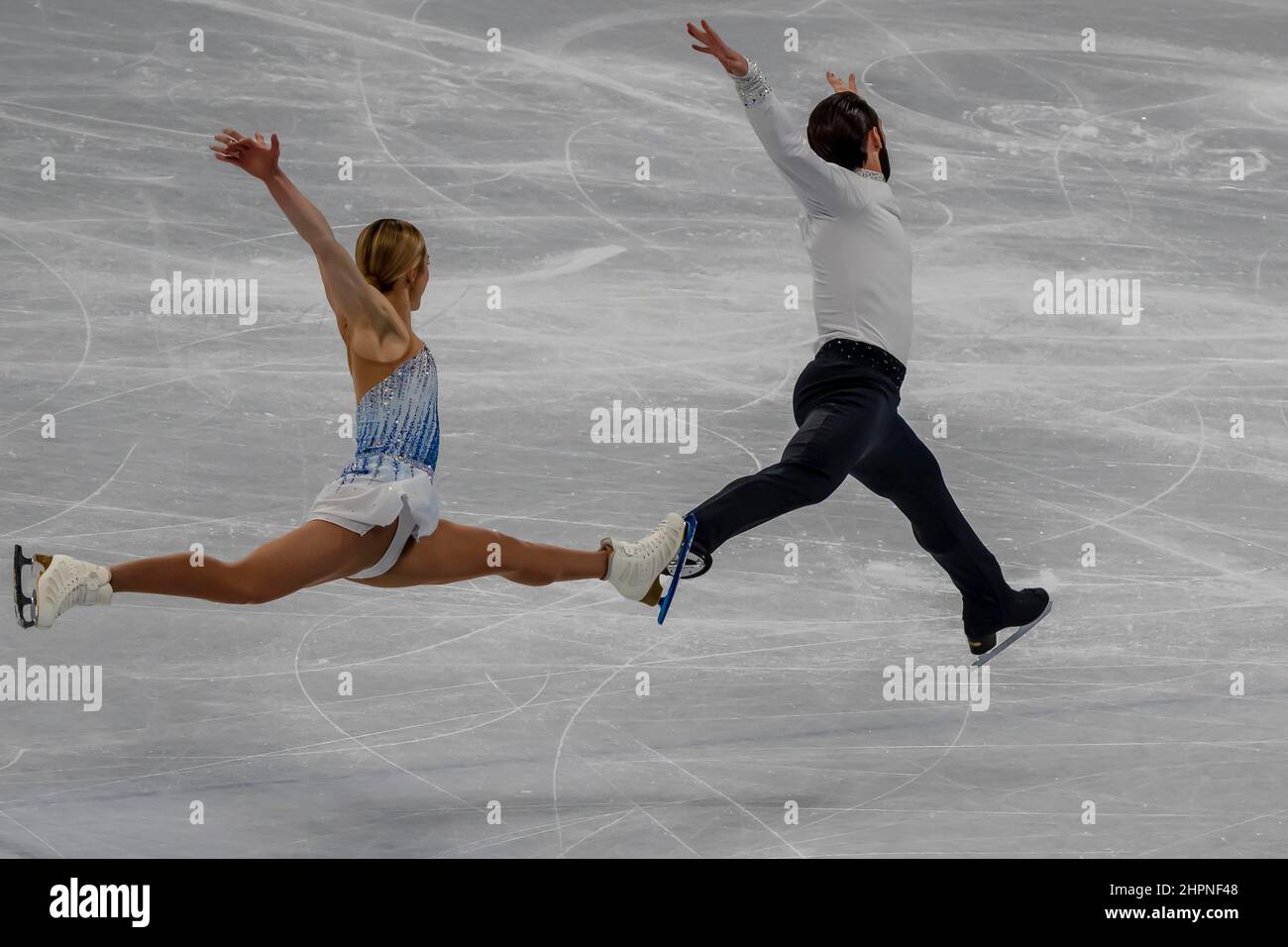 Beijing, Hebei, China. 18th Feb, 2022. Timothy LEDUC and Ashley CAIN ...