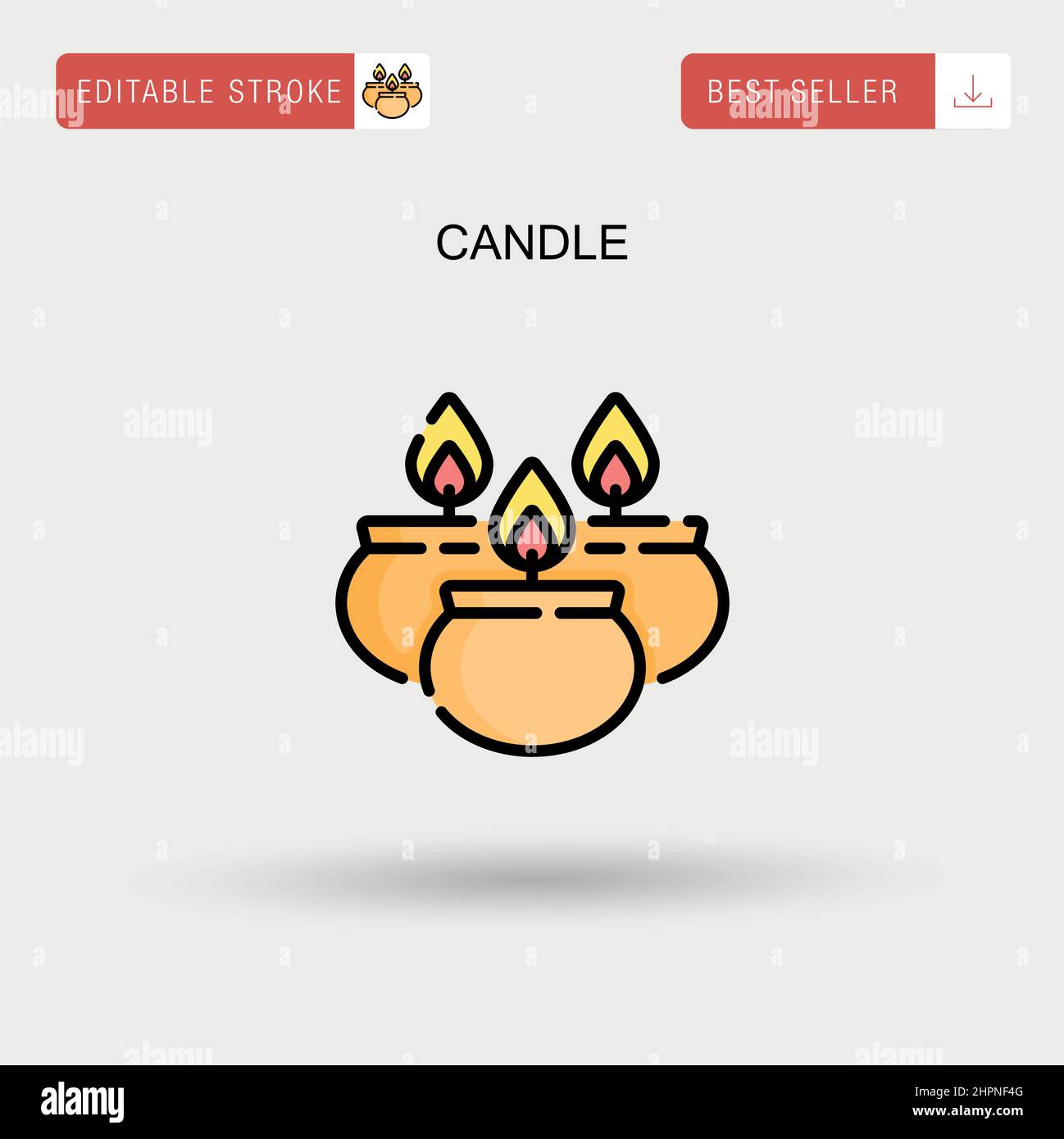 Candle Simple vector icon Stock Vector Image & Art - Alamy