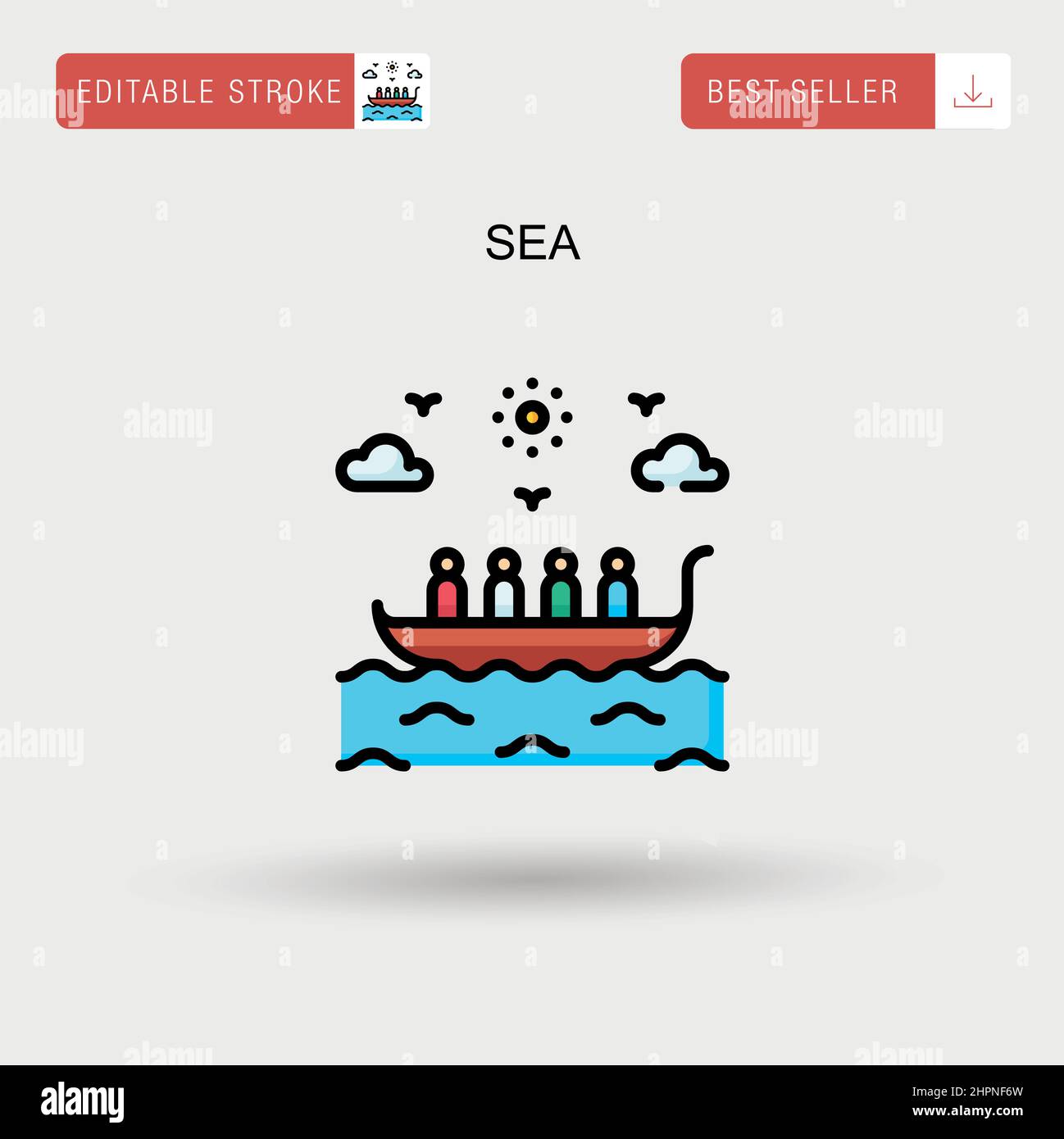 Beautiful view shore seascape Stock Vector Images - Alamy