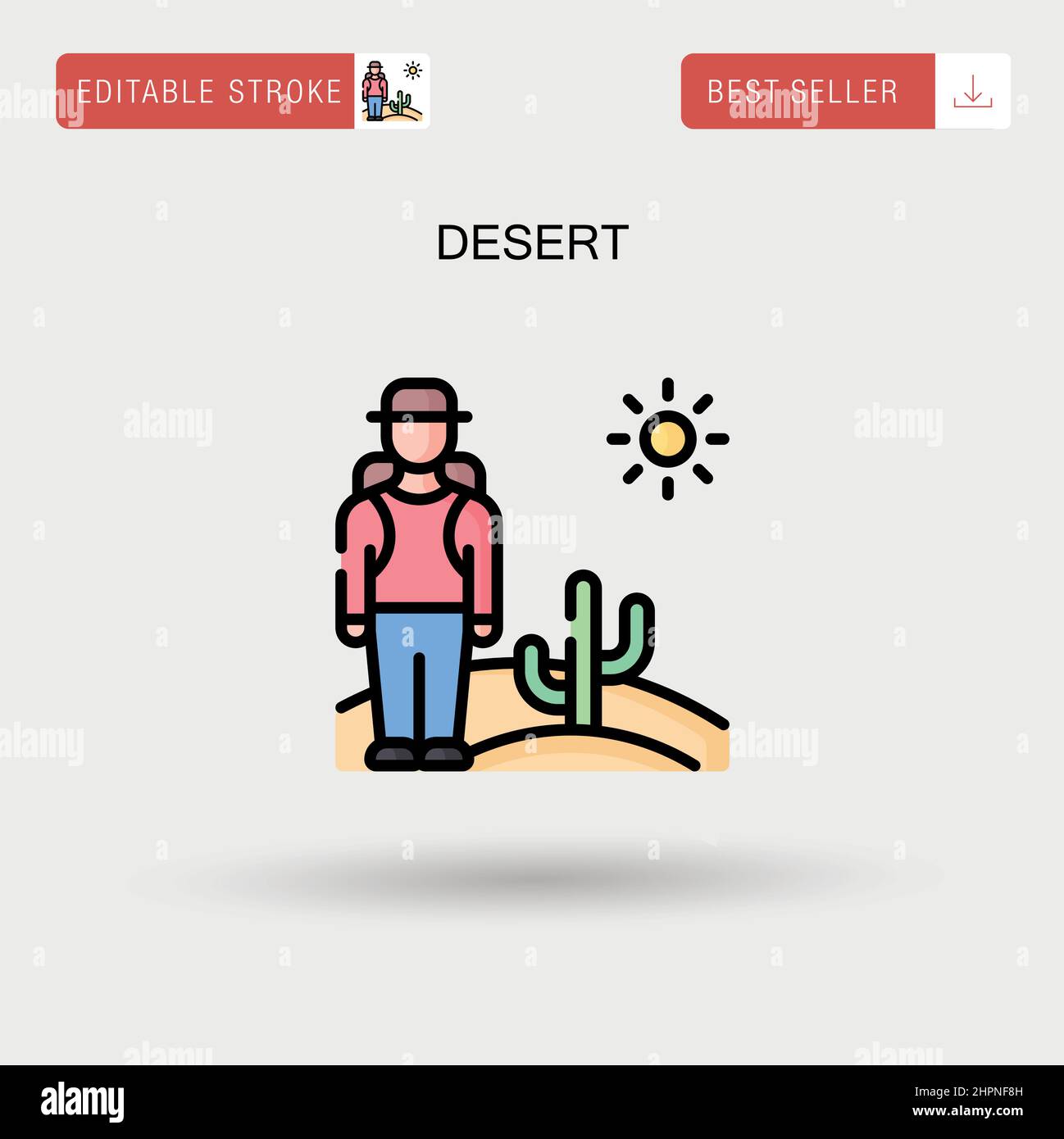 Landscape desert land blue Stock Vector Images - Alamy