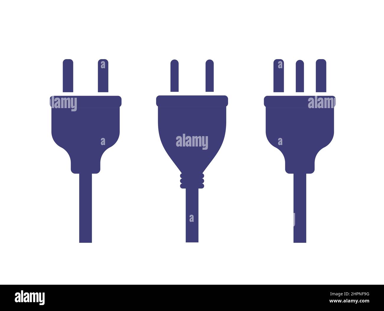 Electric plug power vector consumption ac symbol icon. Electric plug ...