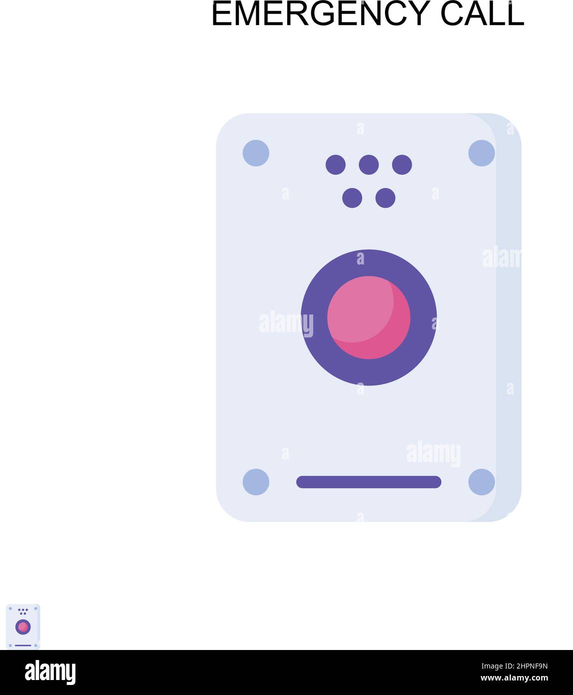 Emergency call Simple vector icon. Illustration symbol design template ...